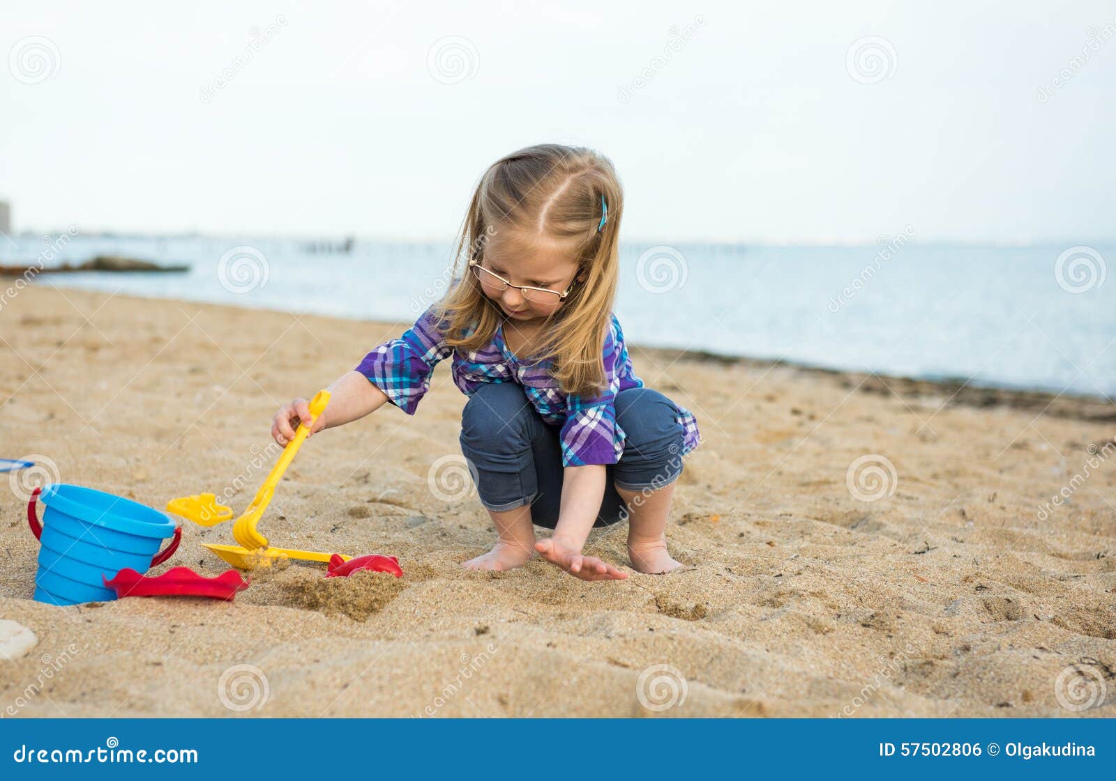 Girl with Sand stock photo. Image of health, girl, happiness - 57502806