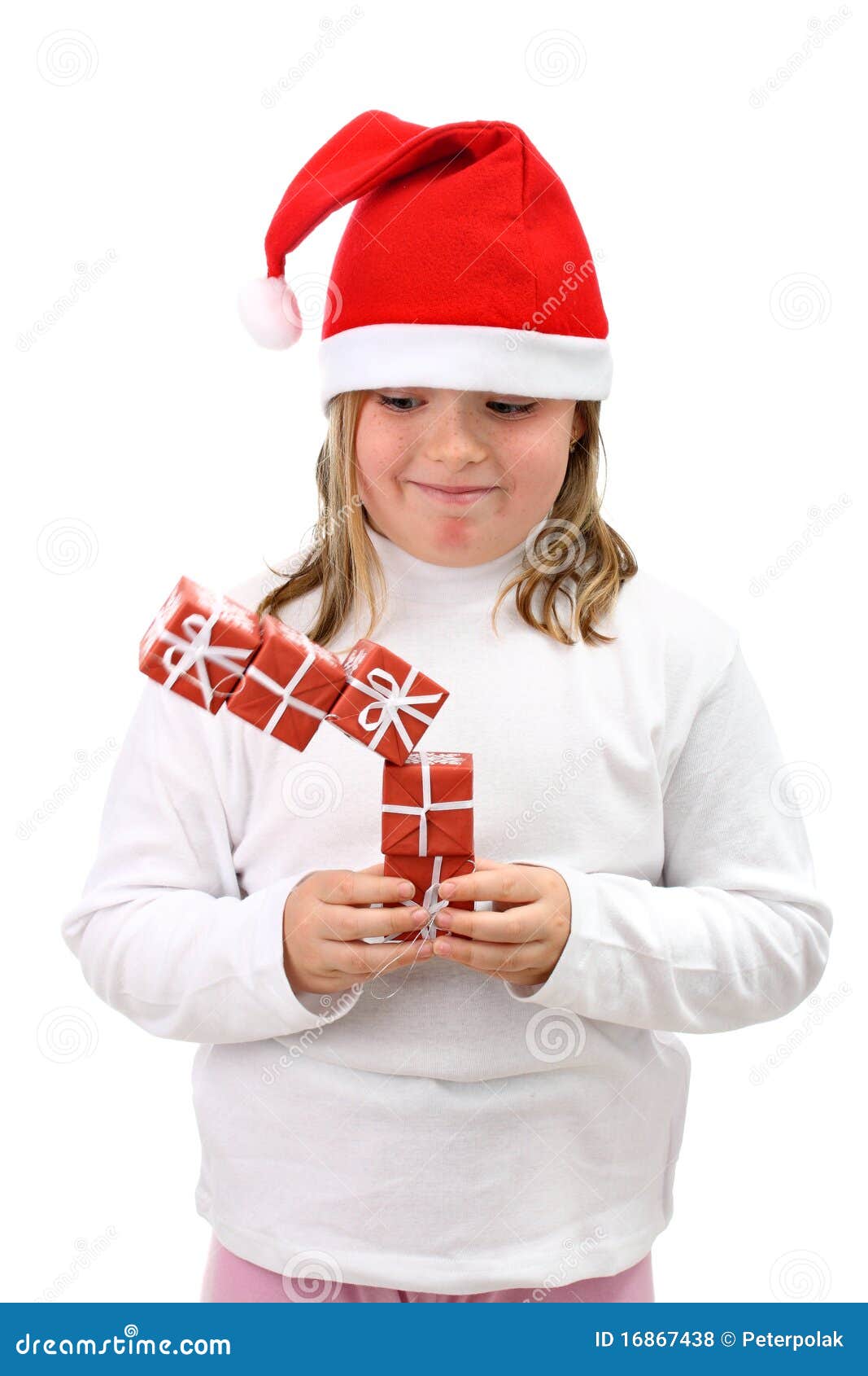 Girl in Santa Hat with Falling Presents Isolated Stock Photo - Image of ... Girl in Santa Hat with Falling Presents Isolated Stock Photo - Image of ...