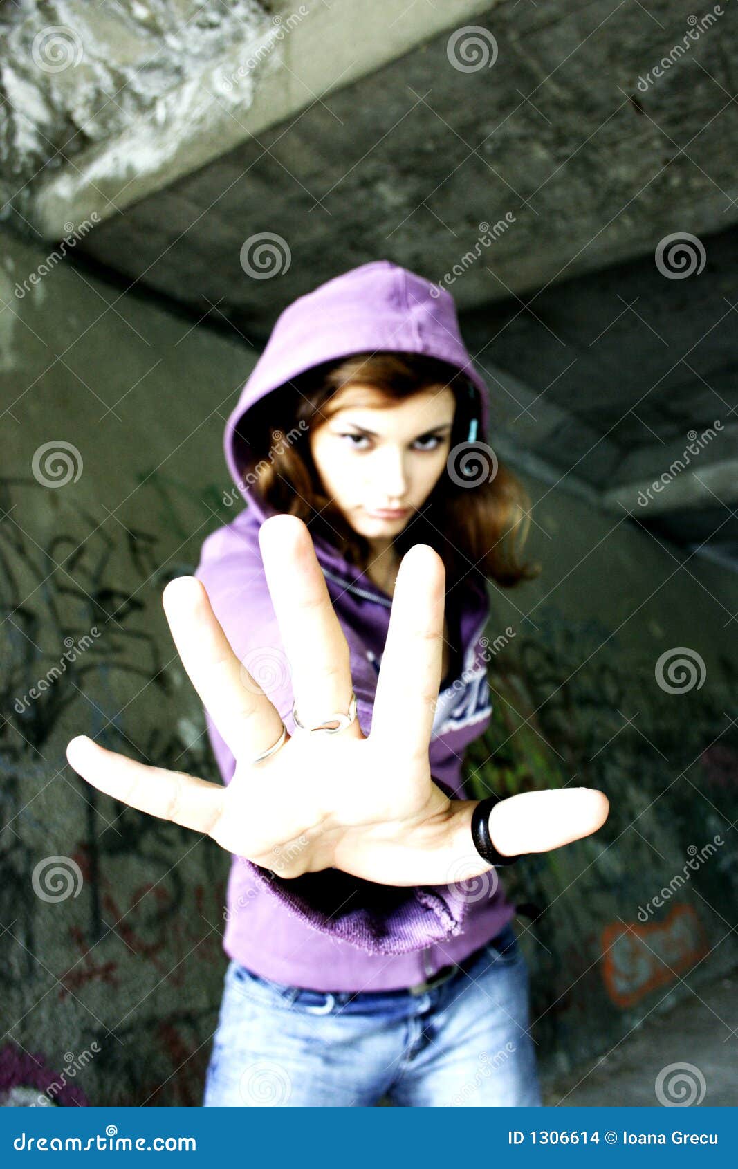 Girl saying stop stock photo. Image of cross, attitude - 1306614