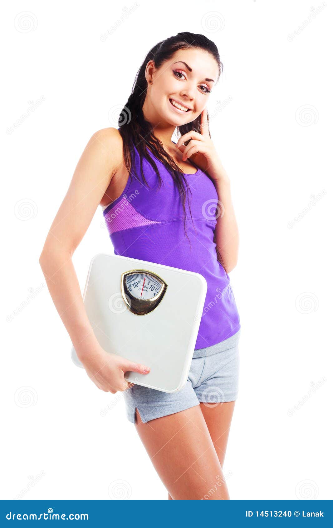 Girl with scales stock photo. Image of joyful, excited - 14513240