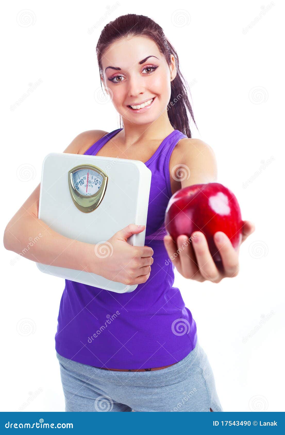 Girl with scales stock photo. Image of lifestyle, check - 17543490