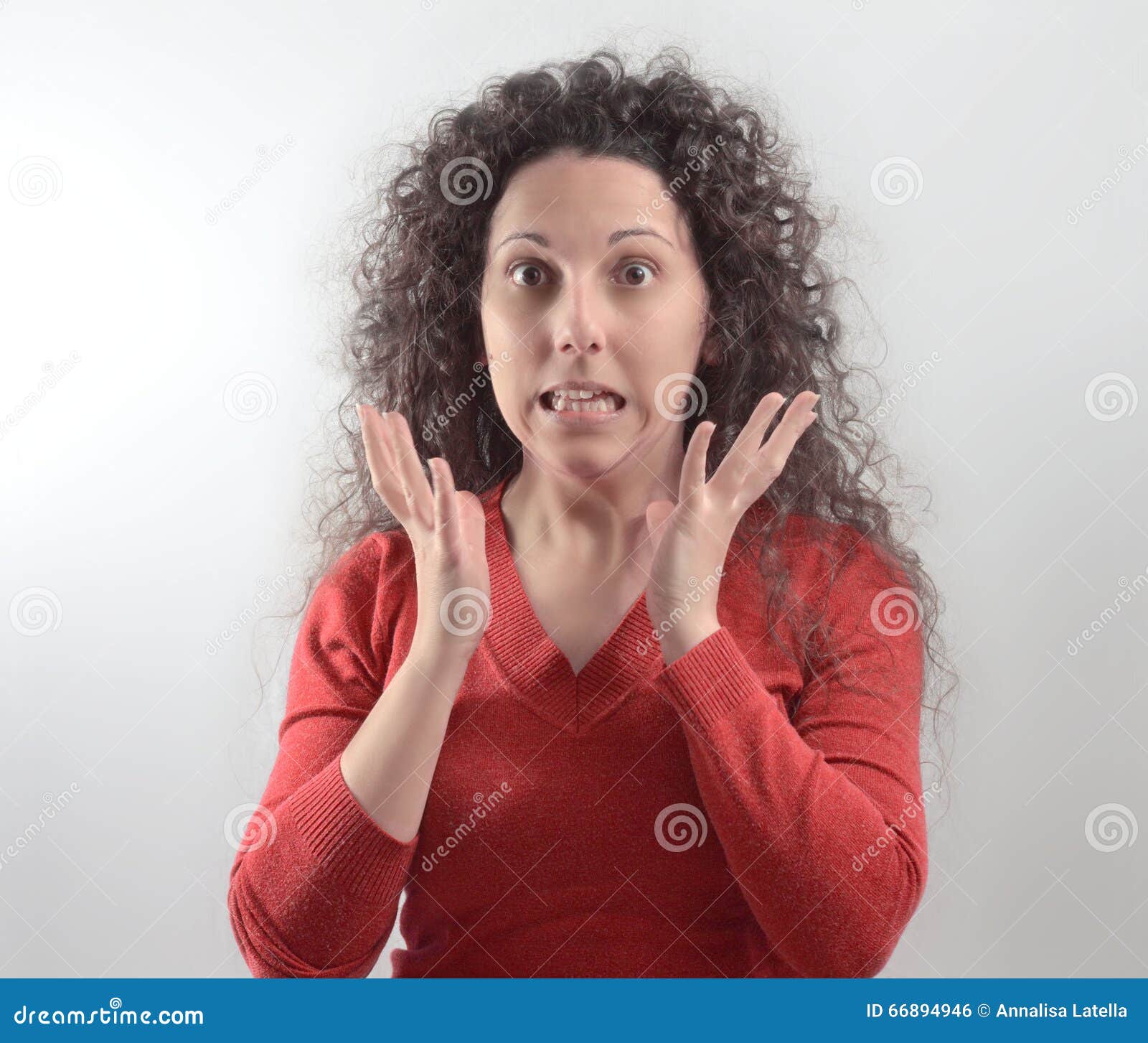 Girl with Scared Expression Stock Photo - Image of surprised ...