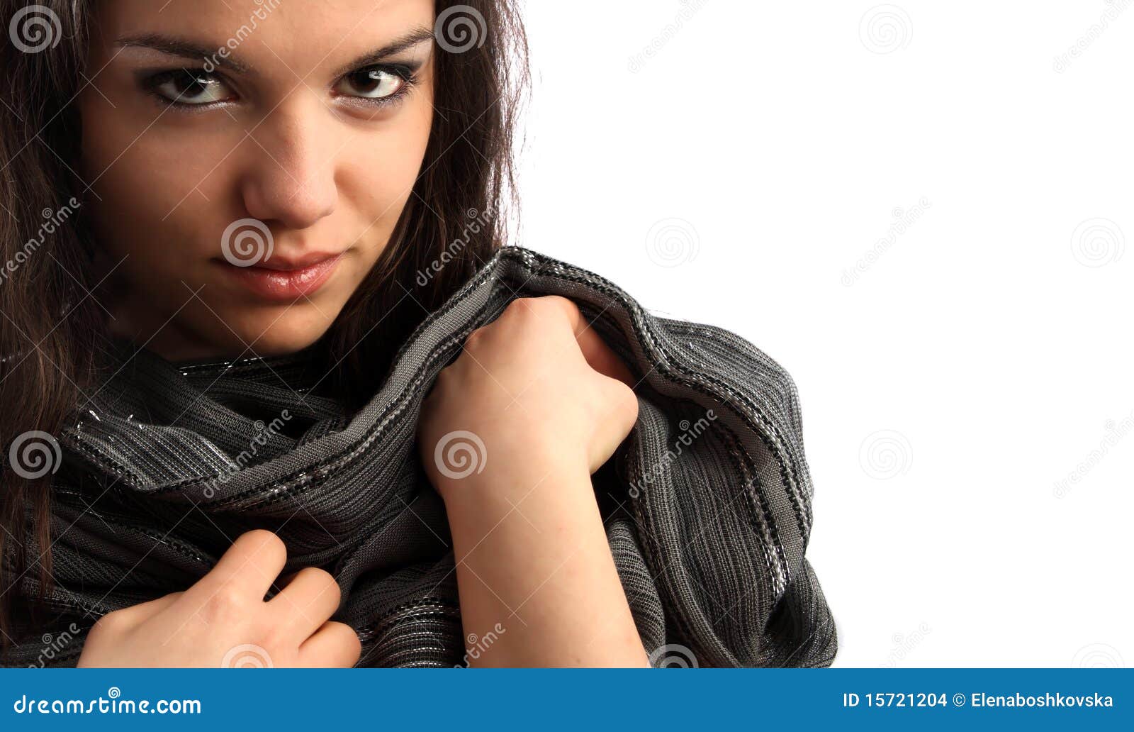 Girl with scarf stock photo. Image of human, harmony - 15721204