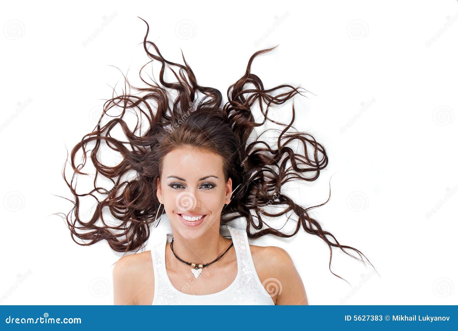 The Girl with Scattered Hair Stock Image - Image of fresh, colorful ...