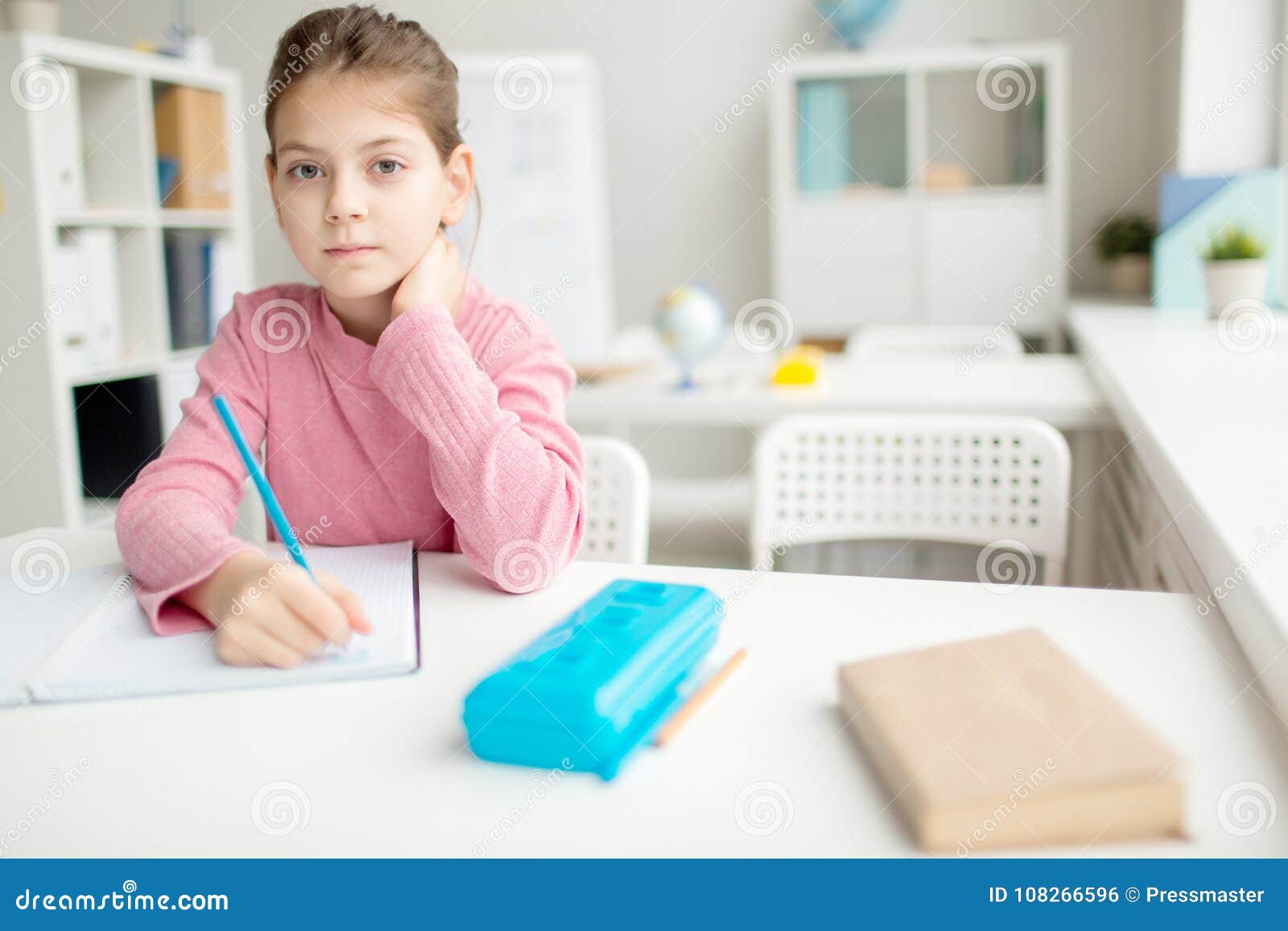 Girl in school stock photo. Image of calm, beginner - 108266596