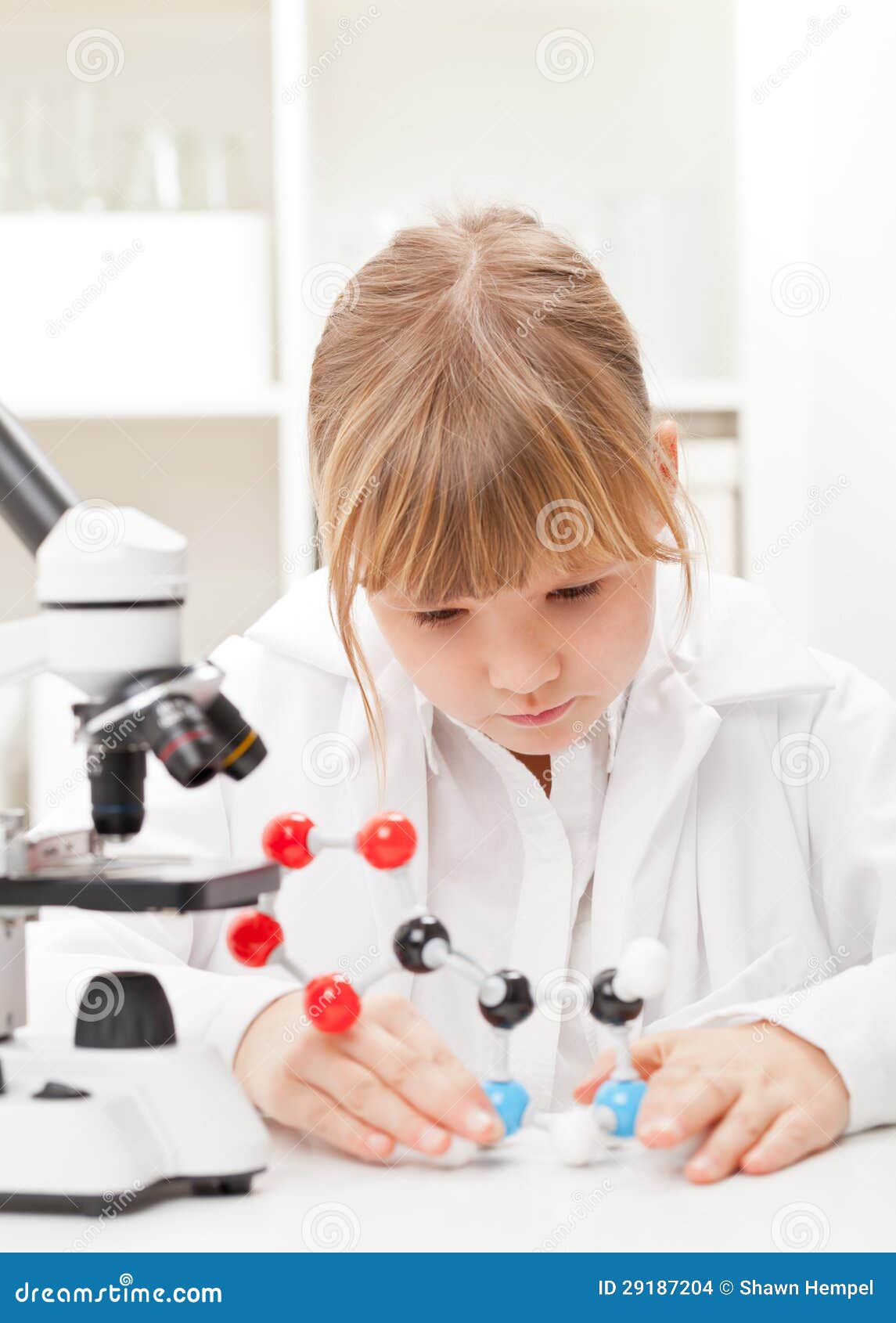 Girl in school lab stock photo. Image of classroom, test - 29187204