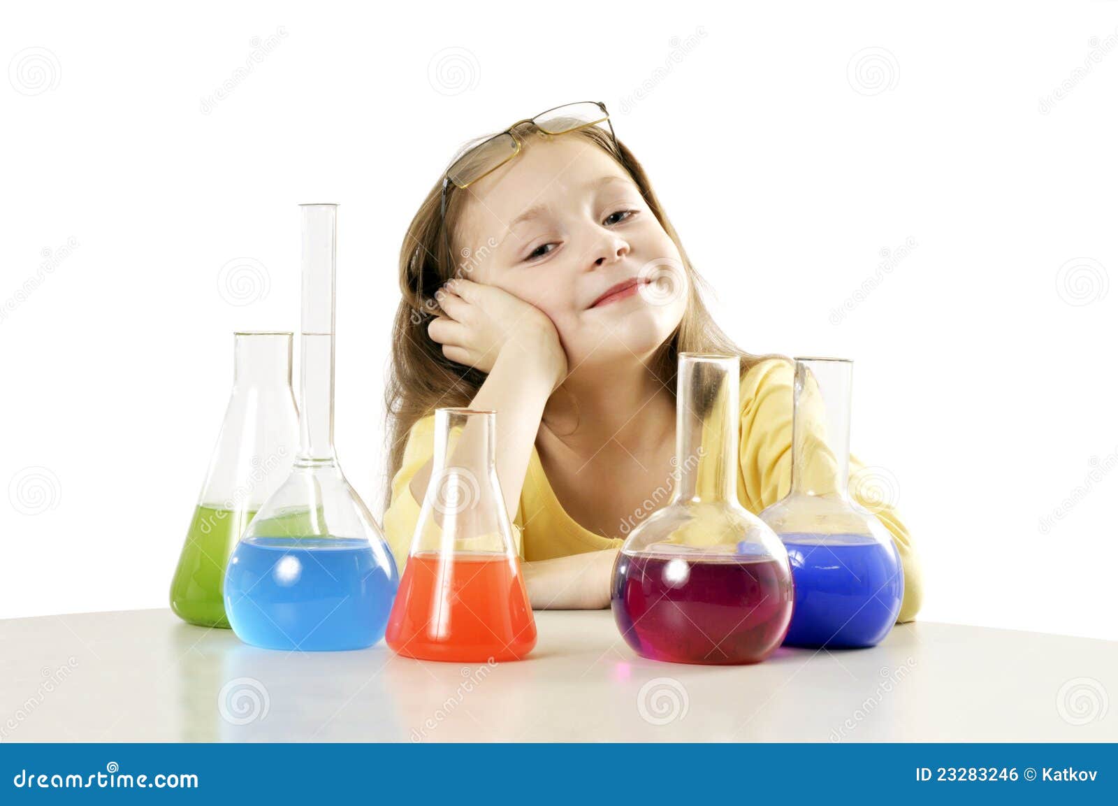 Girl in science class stock photo. Image of emotion, learning - 23283246