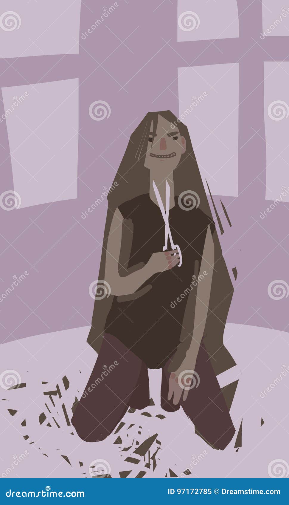 Angry Scissors Cartoon Stock Illustration | CartoonDealer.com #49122109