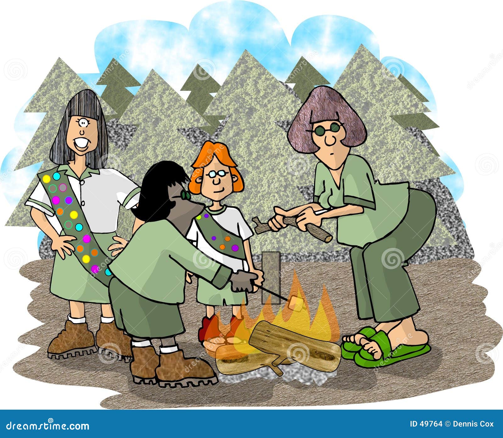 Boy/girl Scout Stickers Cartoon Vector | CartoonDealer.com #26686915