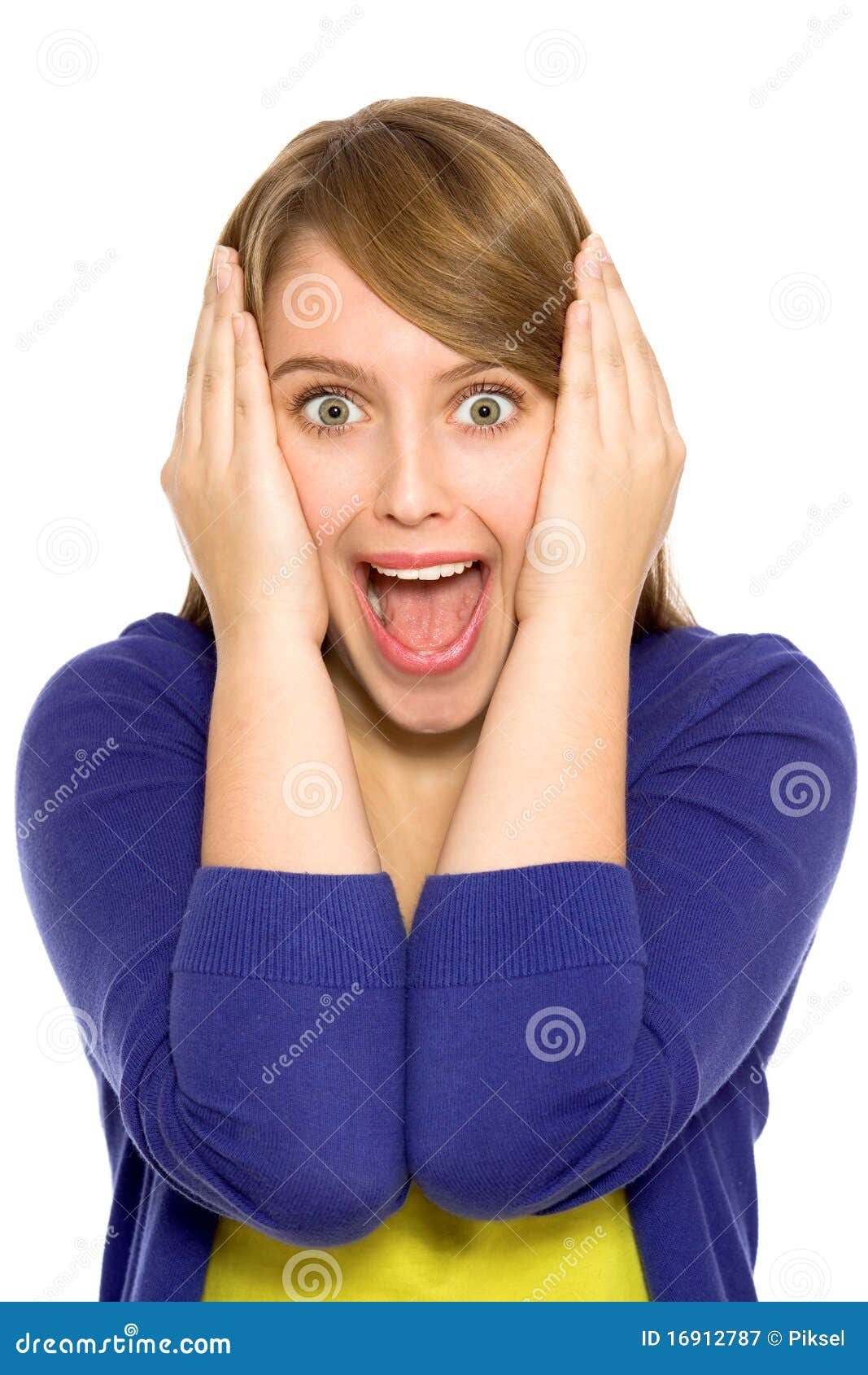 Girl screaming stock image. Image of shot, shouting, excitement - 16912787
