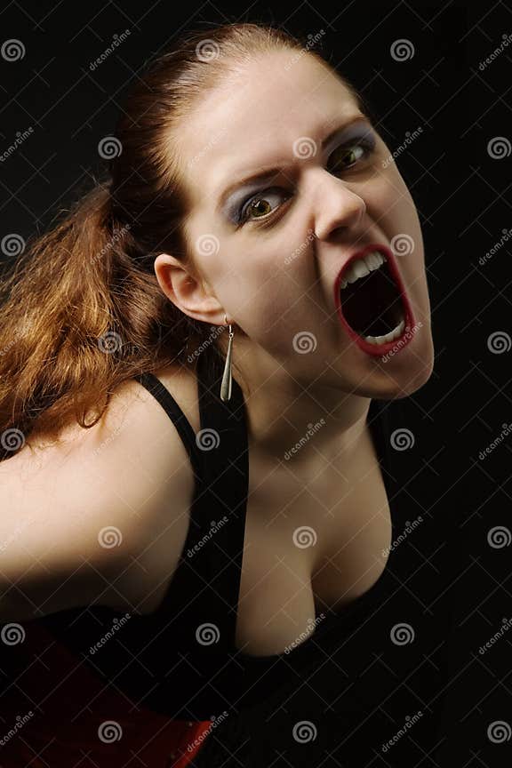 Girl Screaming Stock Image Image Of Brunette Female 2771069
