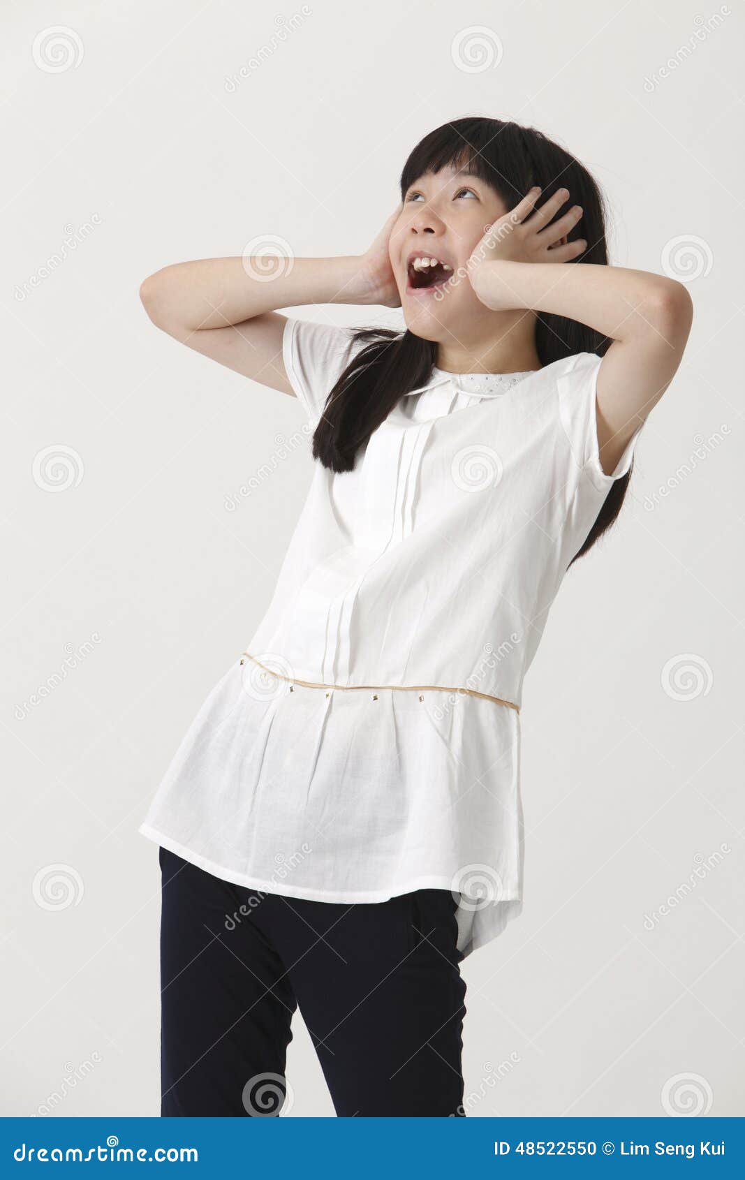 Girl screaming stock photo. Image of funny, isolated - 48522550