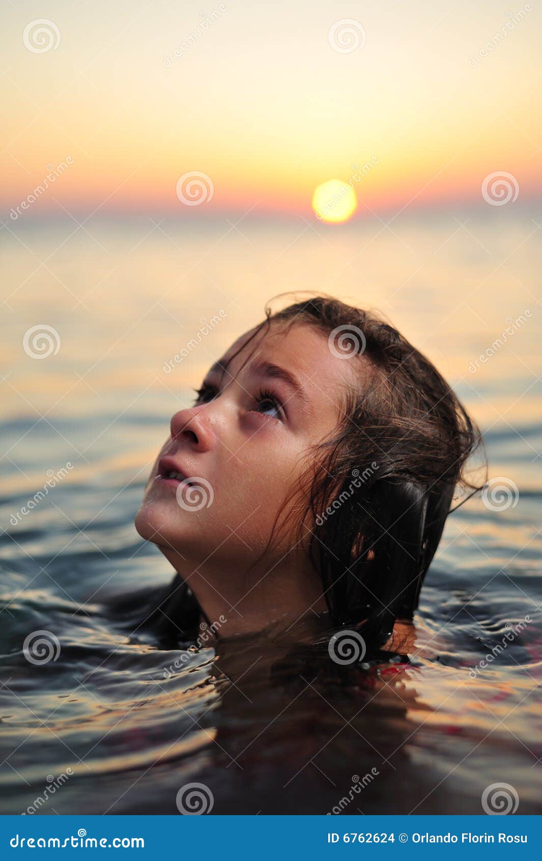 Girl in sea stock photo. Image of environment, dress, concept - 6762624