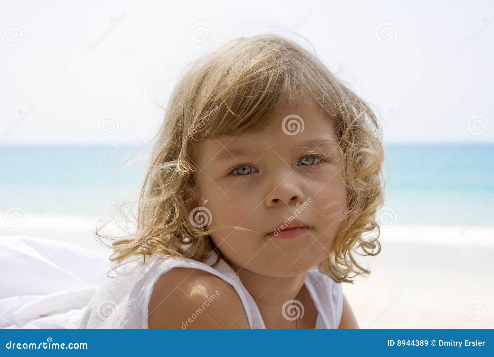 Girl and sea stock image. Image of girl, happy, adorable - 8944389
