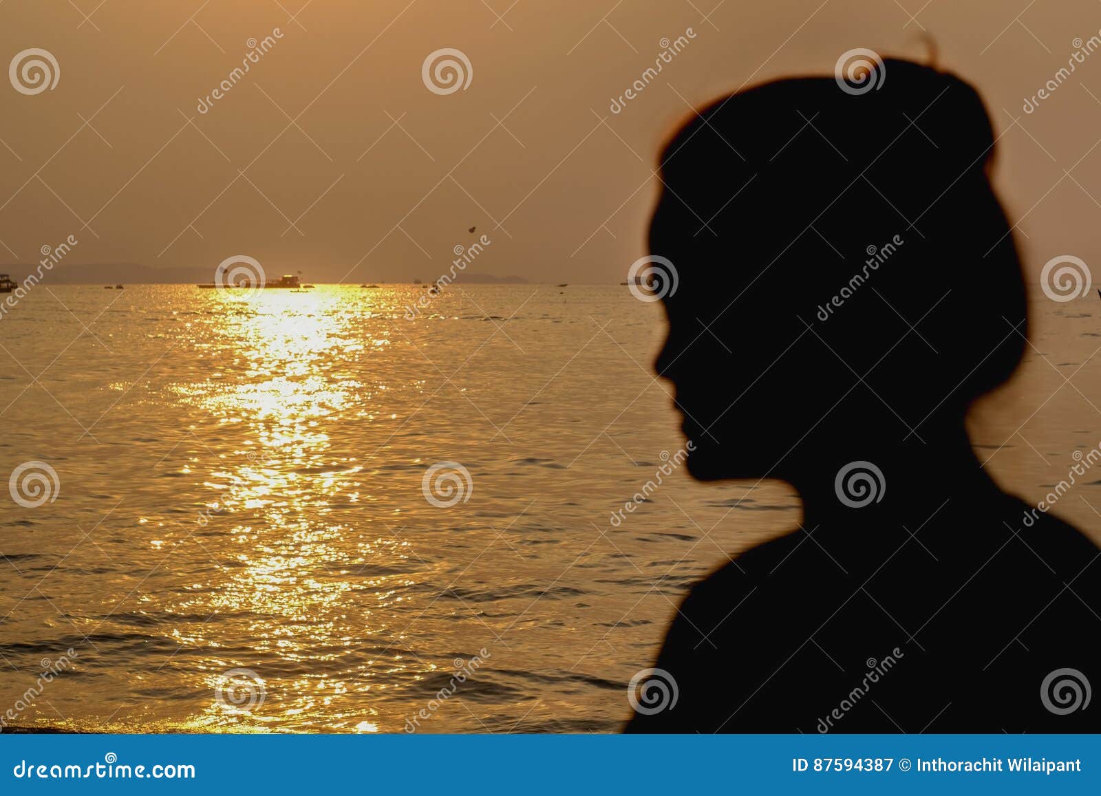A girl and sea stock image. Image of hope, backdrop, lost - 87594387