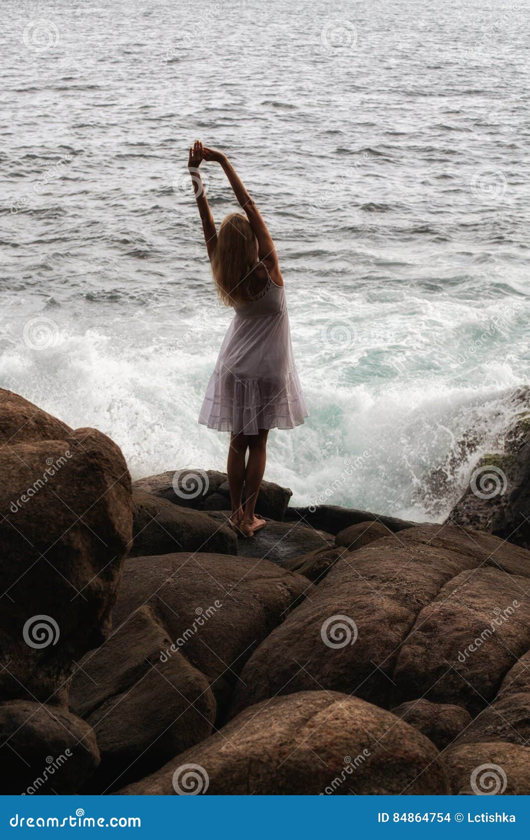 Girl of the sea stock photo. Image of standing, entertainment - 84864754