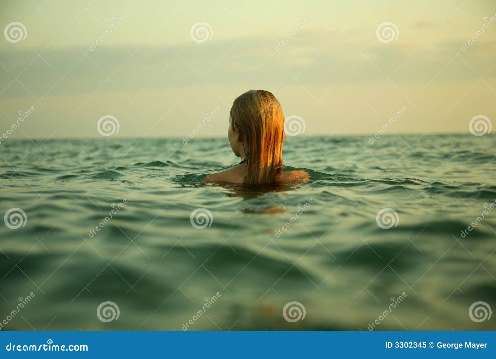 Girl in sea waves stock image. Image of model, healthy - 3302345