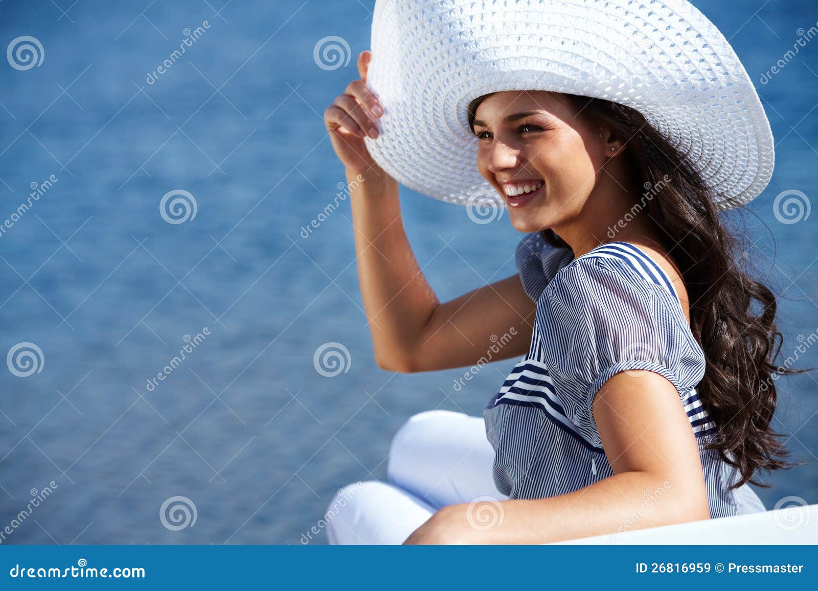 Girl at seaside stock image. Image of positive, feminine - 26816959