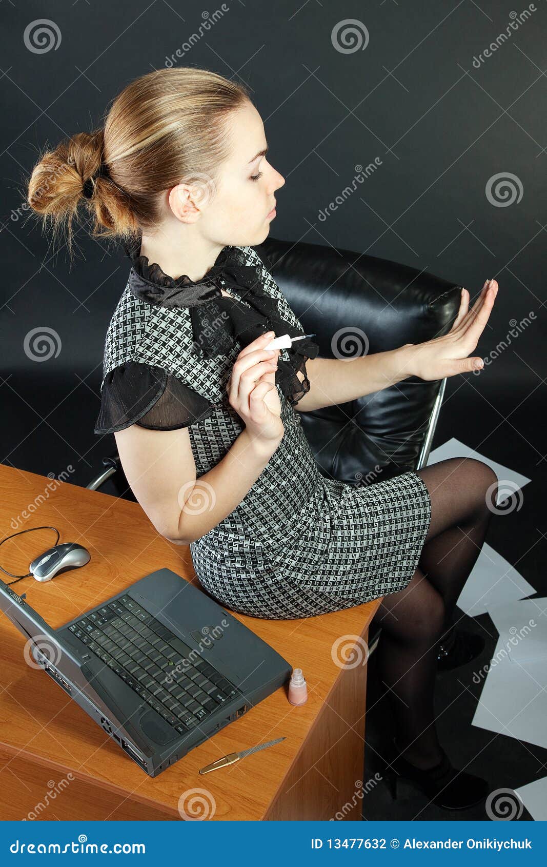Girl-secretary is in an Office Stock Photo - Image of paper, weekend ...