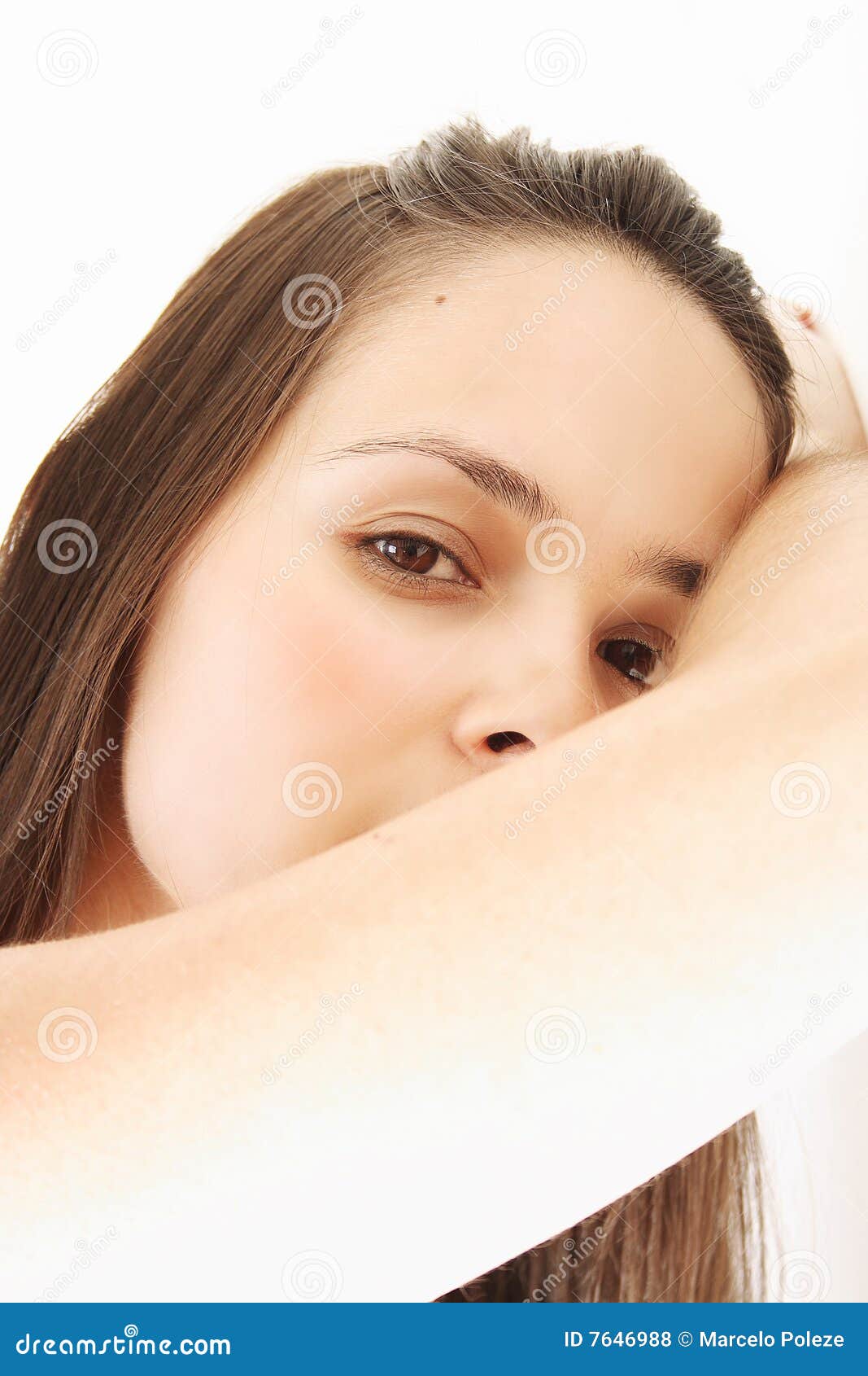 Girl seductive look stock photo. Image of face, black - 7646988