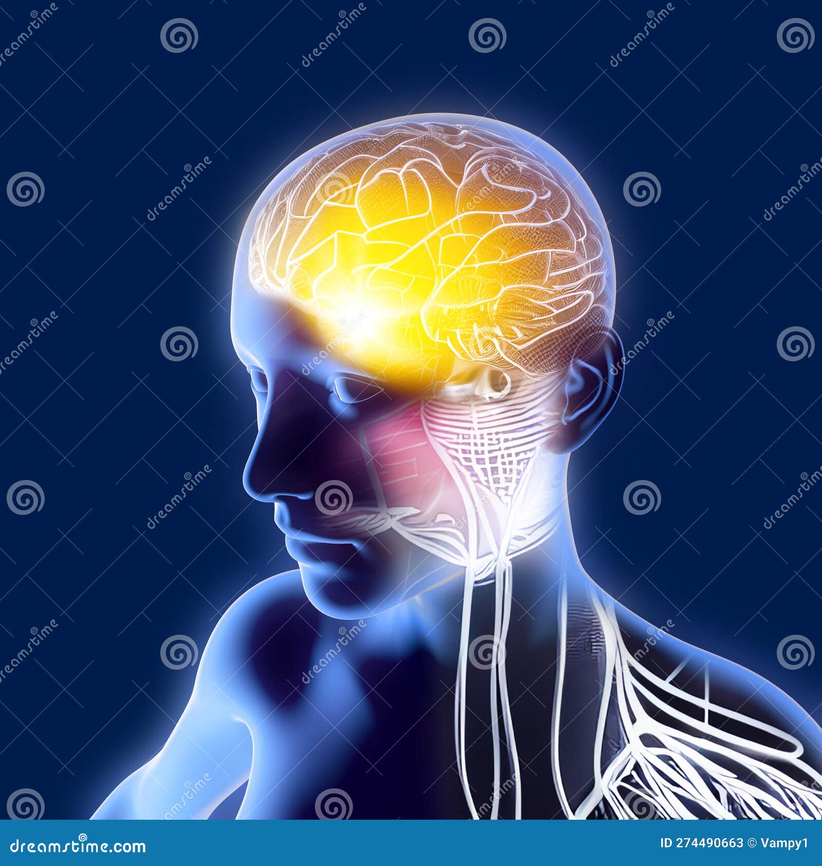 Girl Seen in Profile, Robotically Modified, Cyborg with Human Features ...