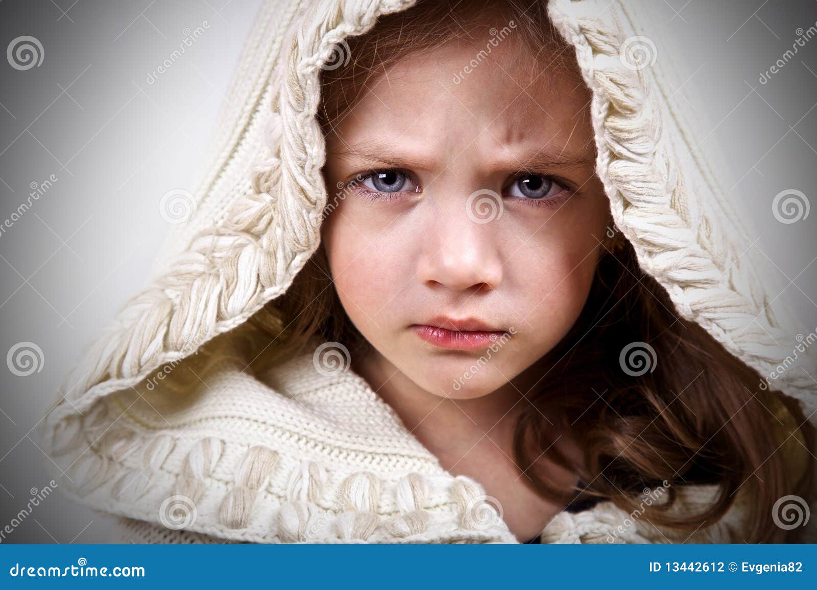 Girl with serious face stock photo. Image of adorable - 13442612
