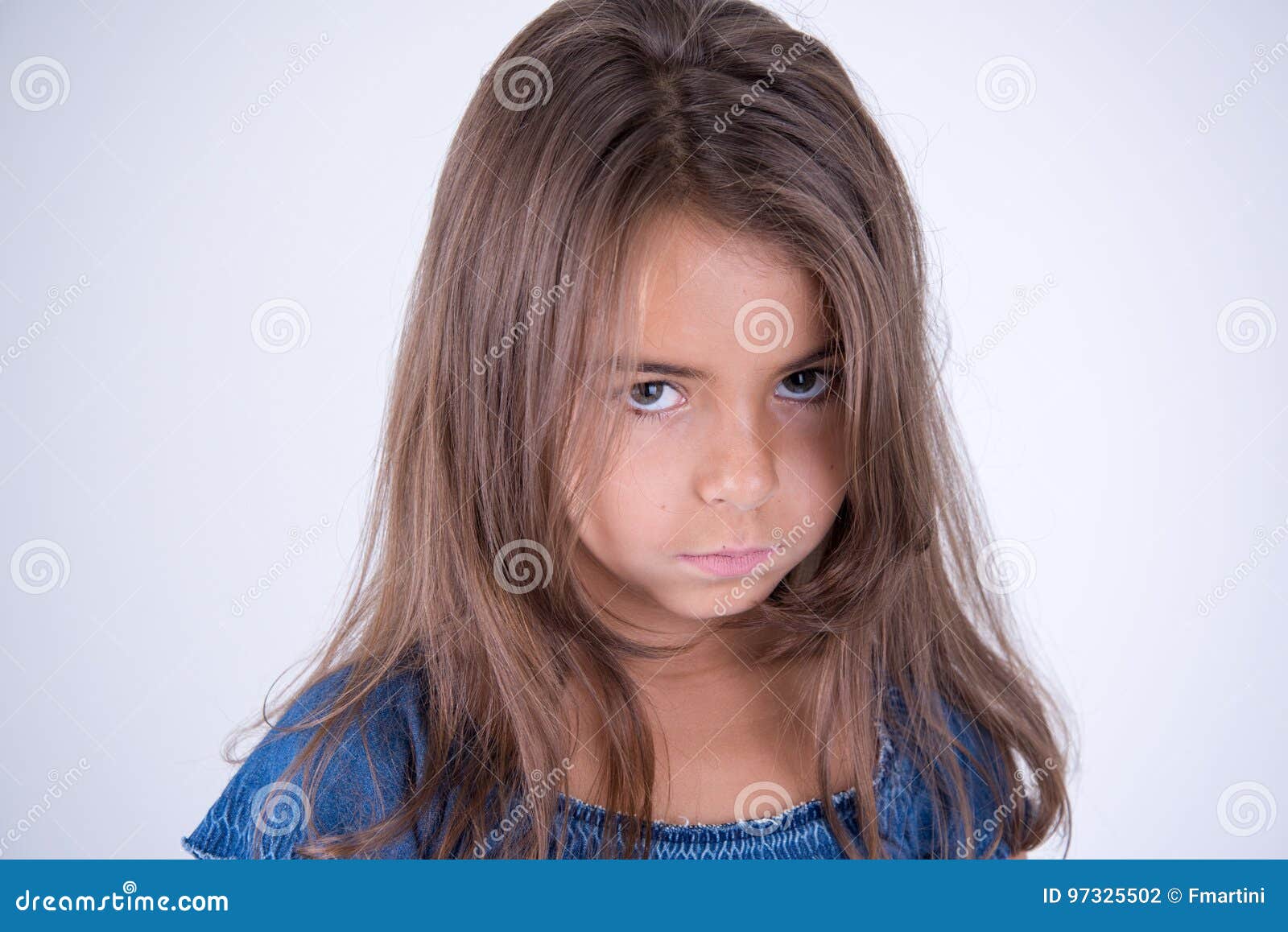 Girl with serious look stock photo. Image of serius, internet - 97325502