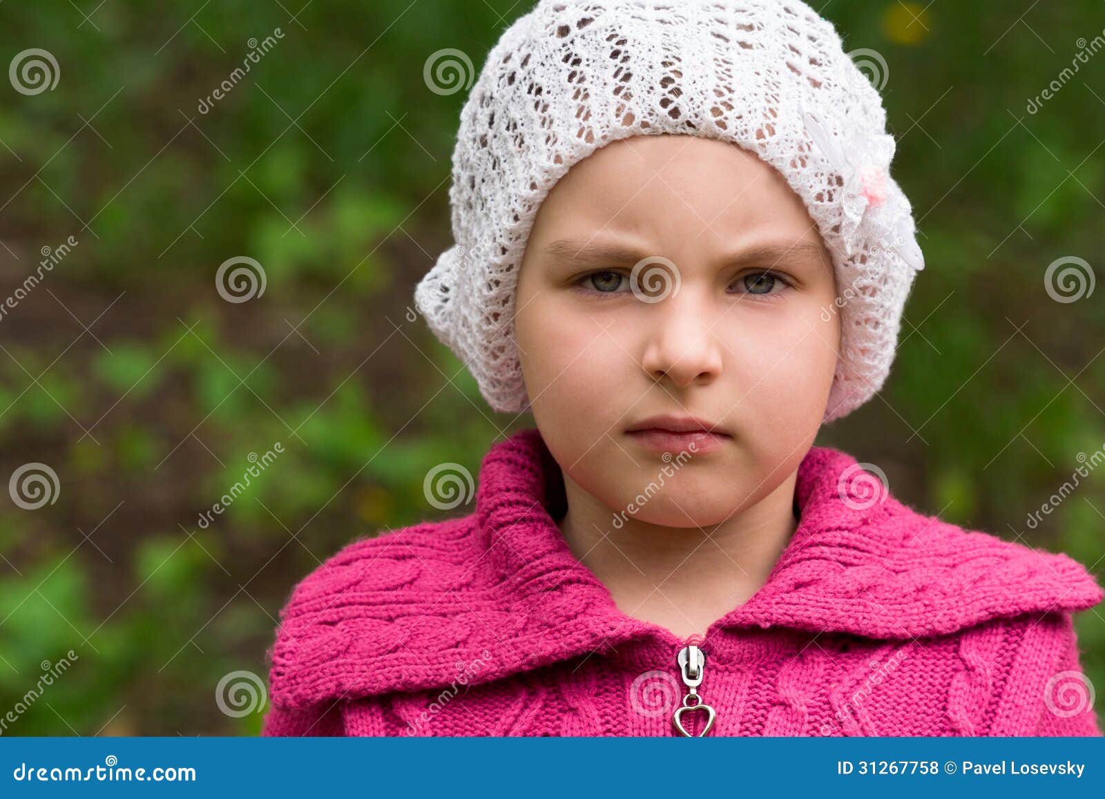 A Girl with a Serious Look. Stock Photo - Image of hair, girl: 31267758