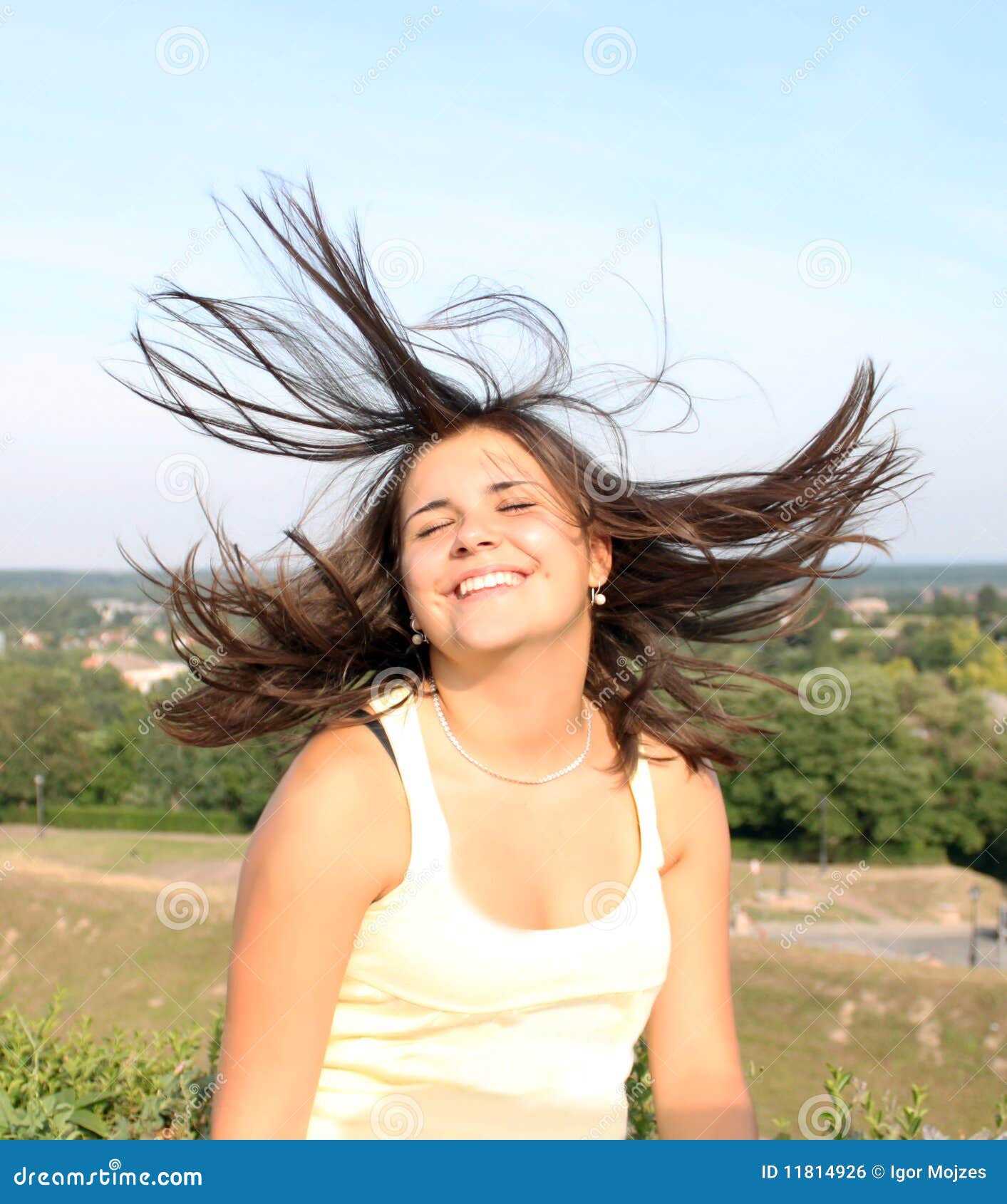 Girl shaking her head stock photo. Image of smile, girl - 11814926