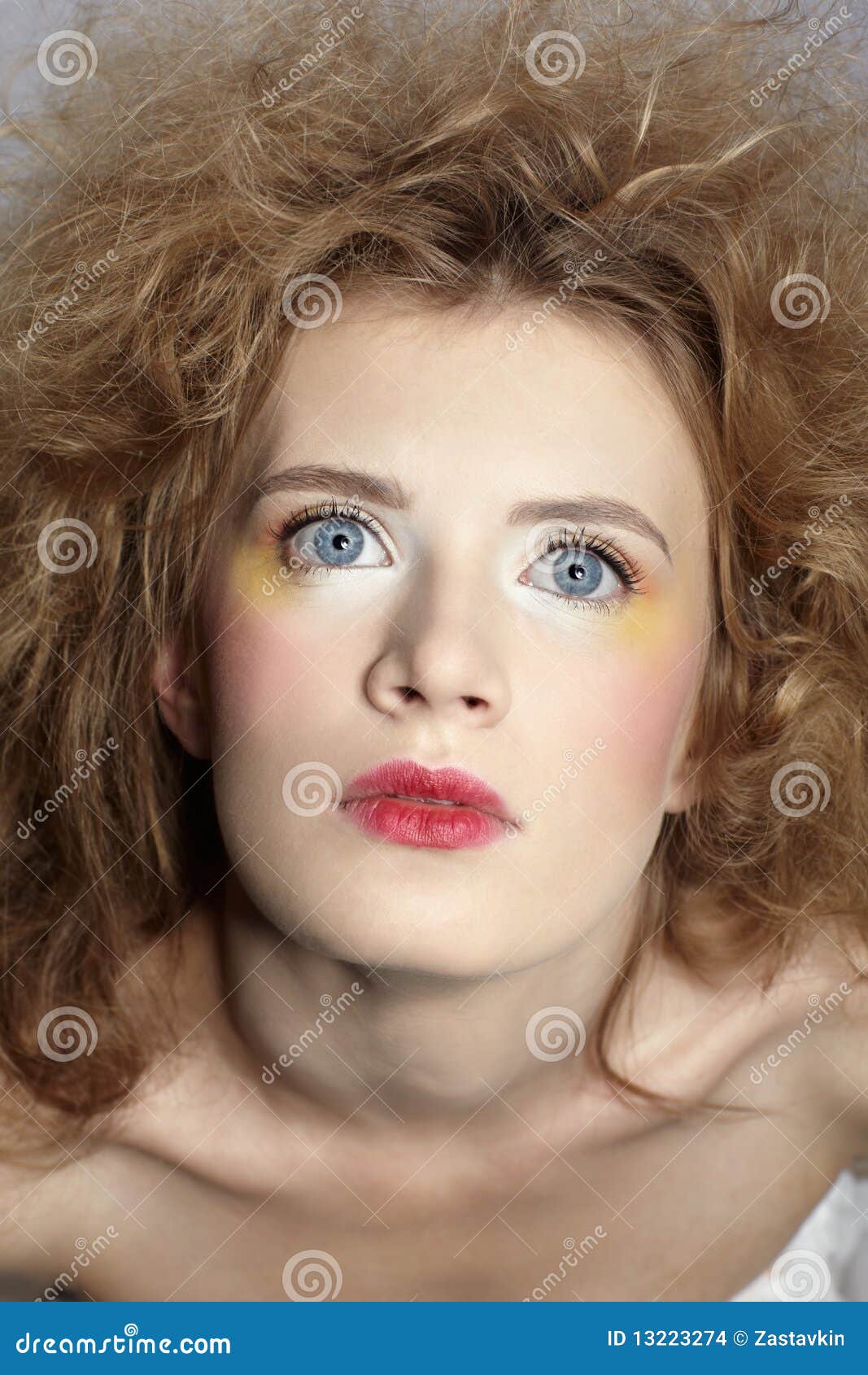 Girl with shock hair-do stock photo. Image of people - 13223274