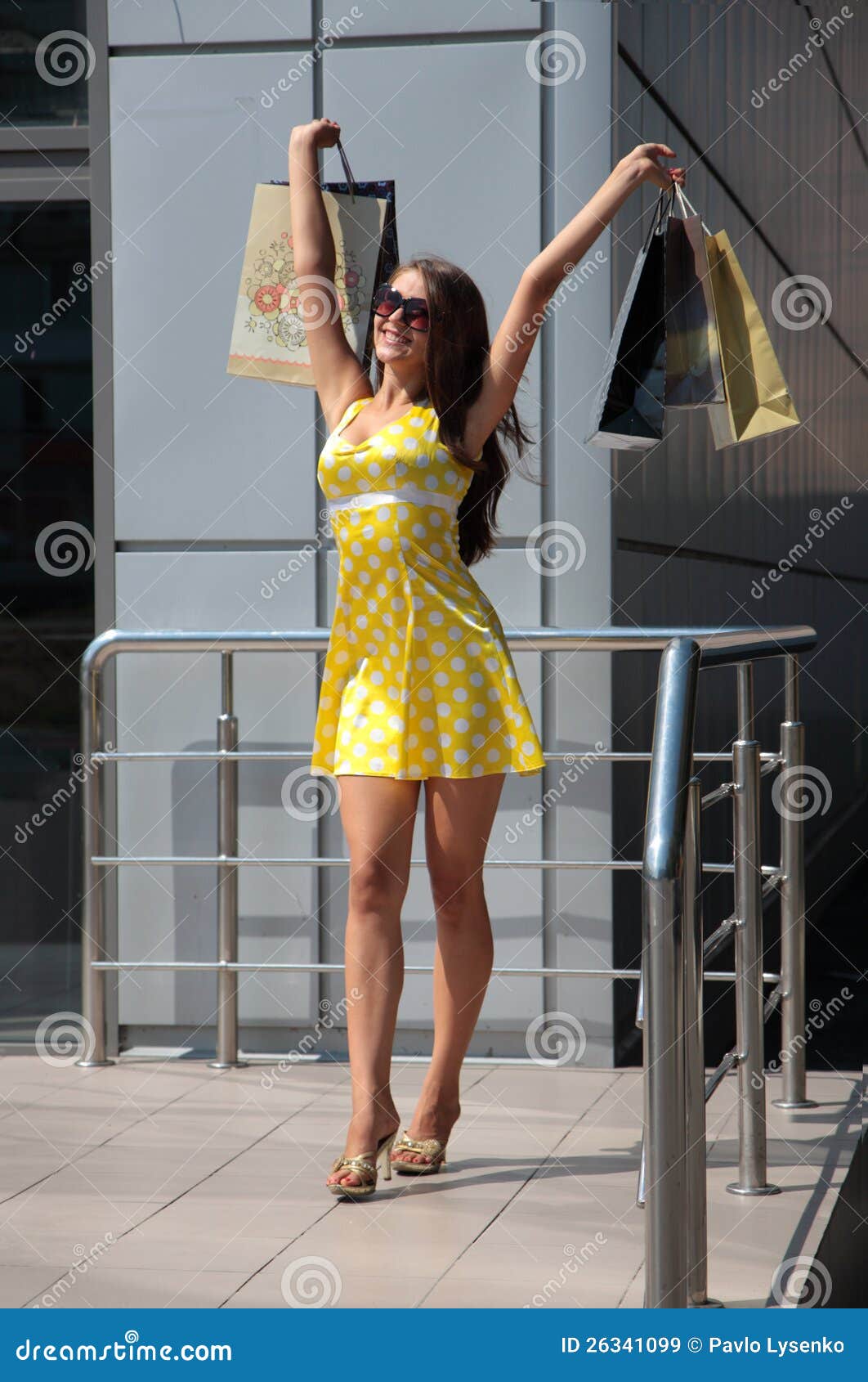 Girl with shopping bags stock image. Image of urban, young - 26341099