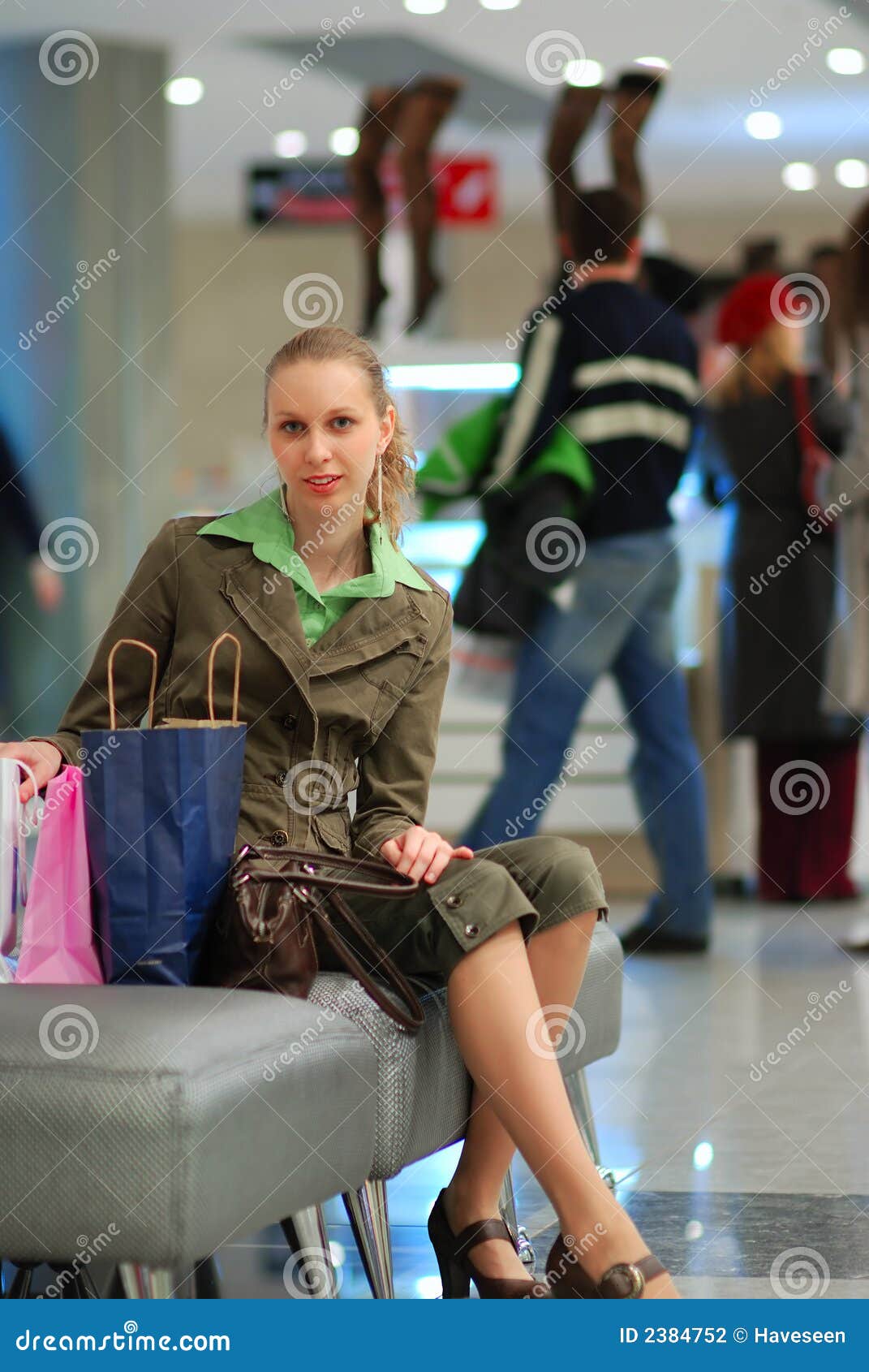 Girl shopping in mall stock photo. Image of business, shopaholic - 2384752