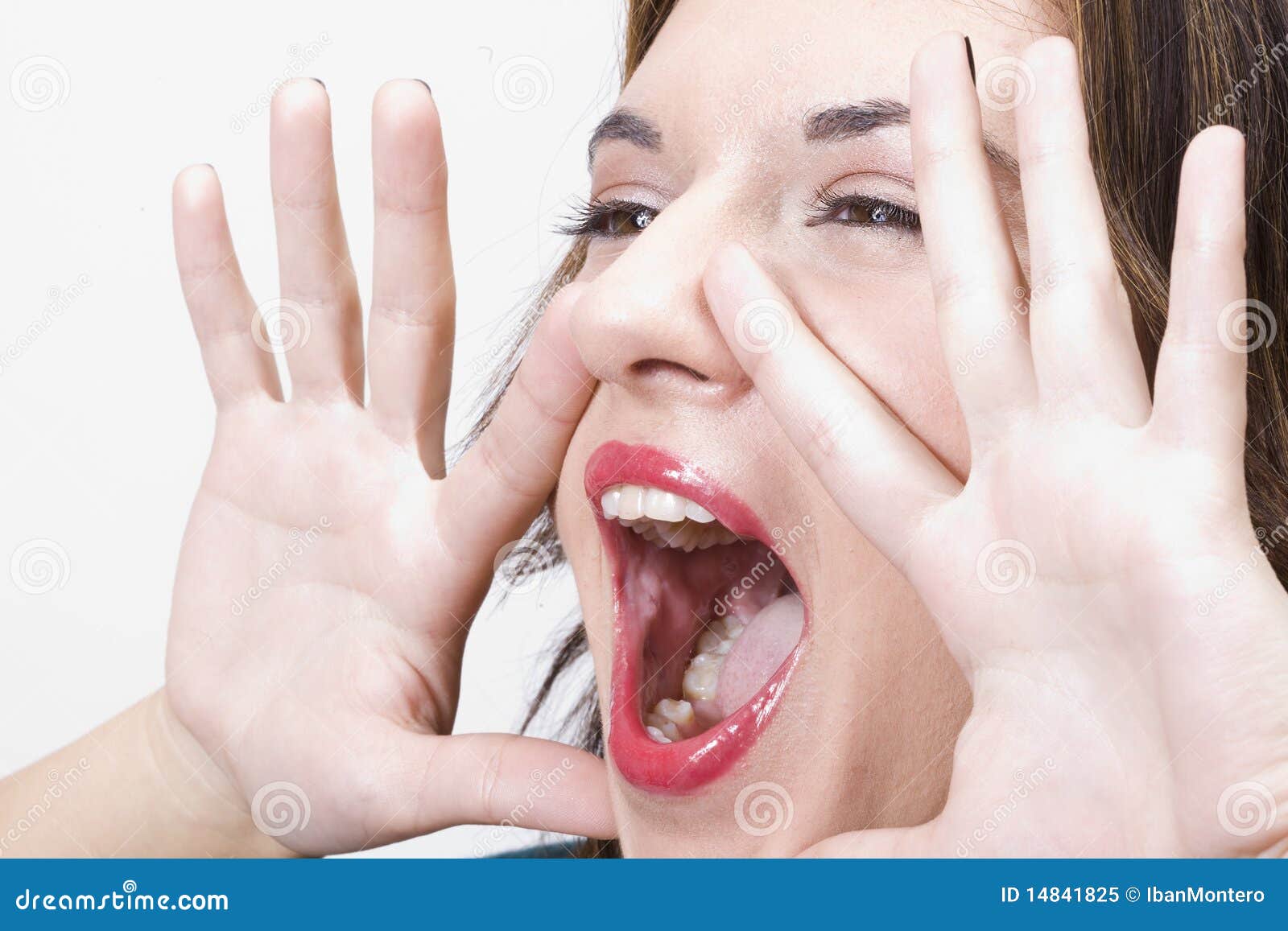 Girl shouting stock image. Image of shout, female, mouth - 14841825