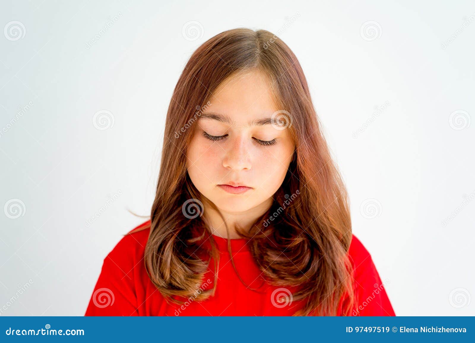 Girl showing emotions stock image. Image of rebel, grumpy - 97497519