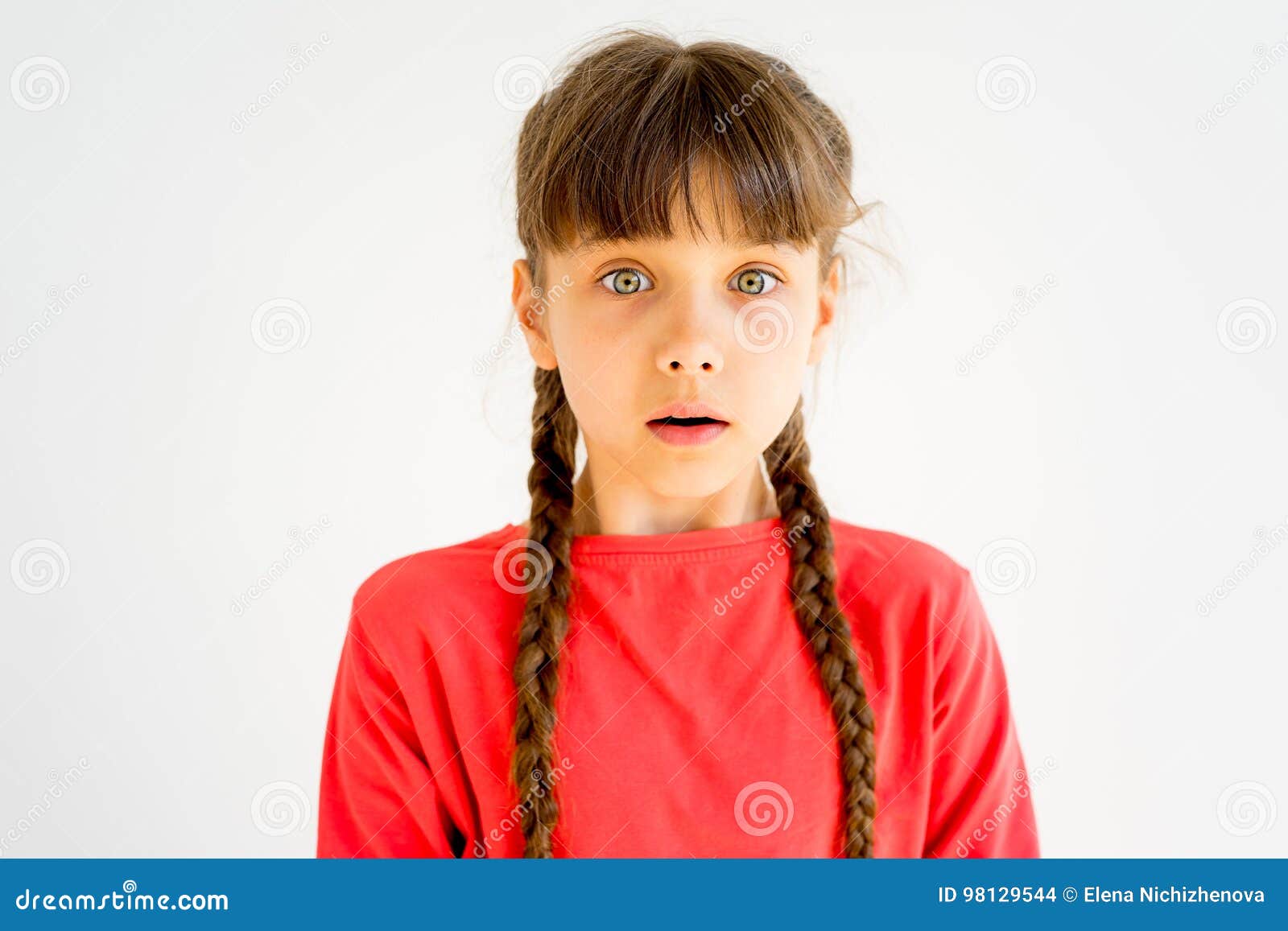 Girl showing emotions stock photo. Image of laughing - 98129544