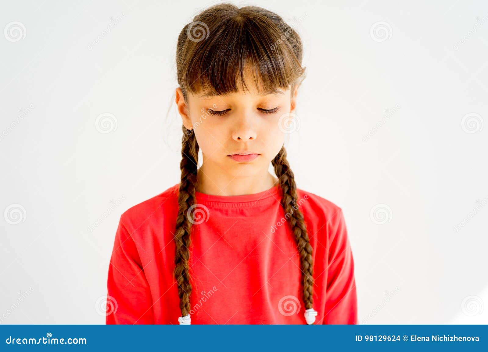 Girl showing emotions stock photo. Image of caucasian - 98129624