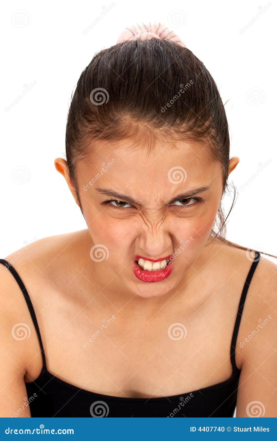 Girl showing her mad face stock photo. Image of girl, angry - 4407740