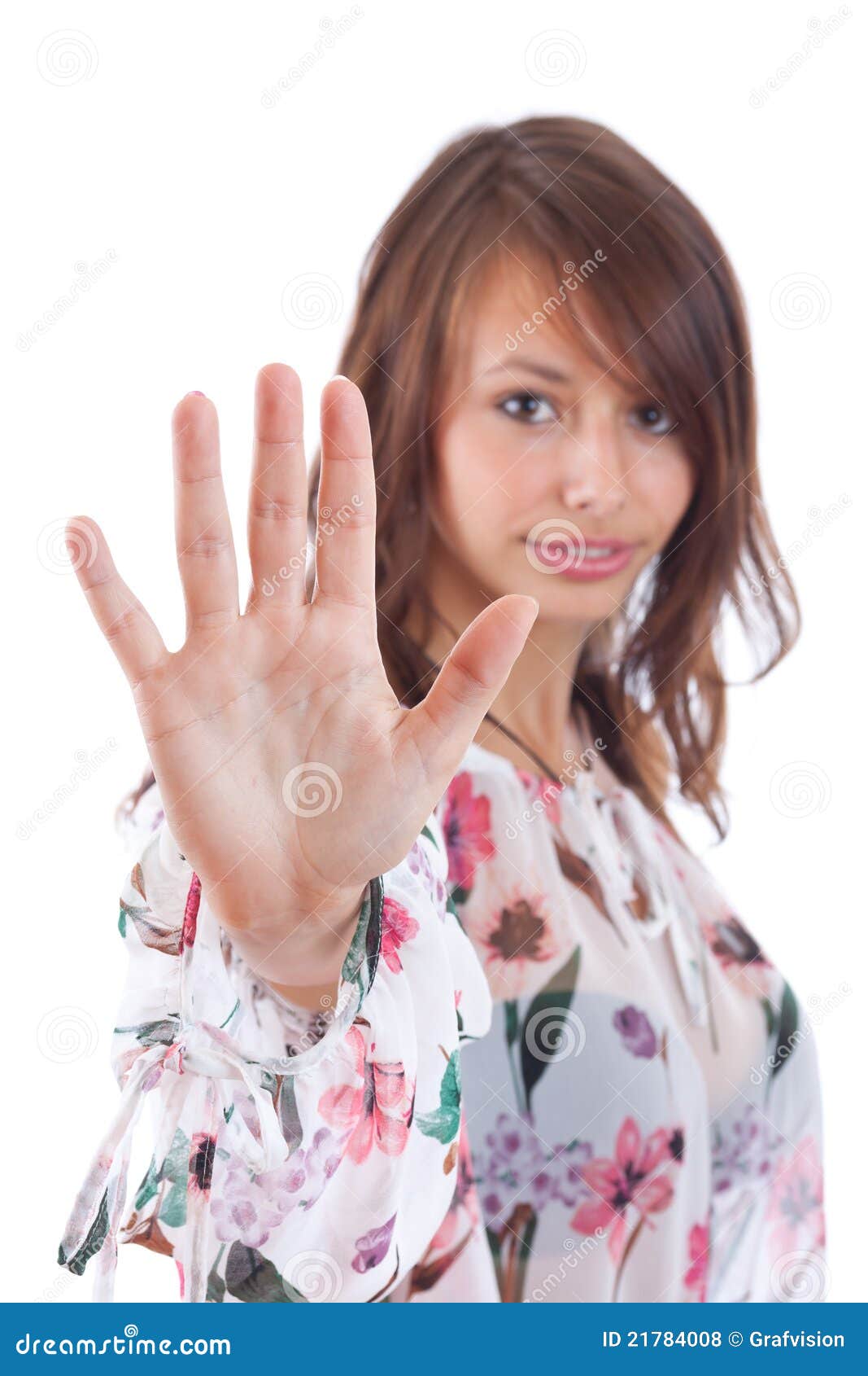 Girl showing her palm stock photo. Image of adult, beauty - 21784008