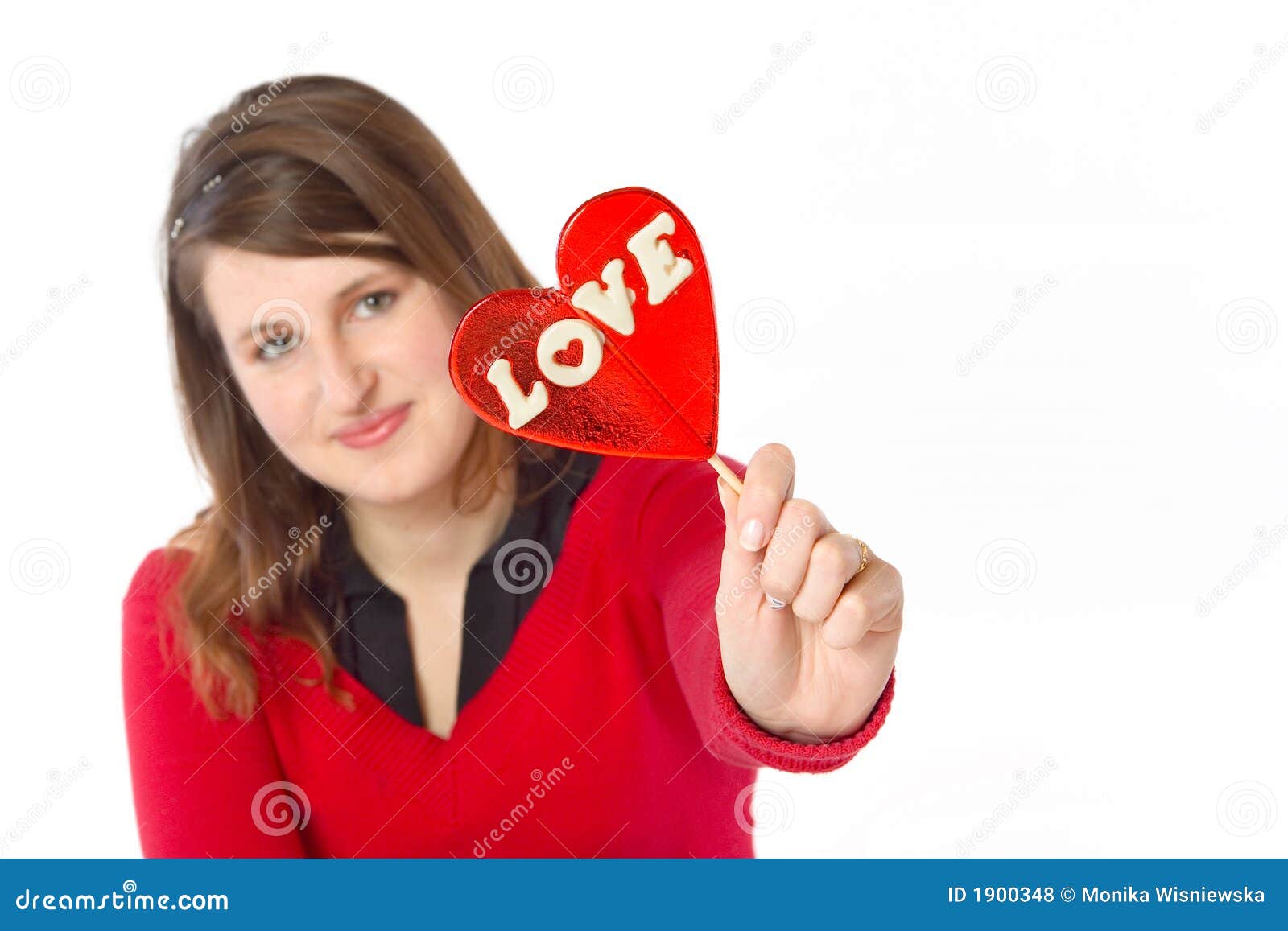 Girl Showing Love stock photo. Image of sweet, shape, holding - 1900348