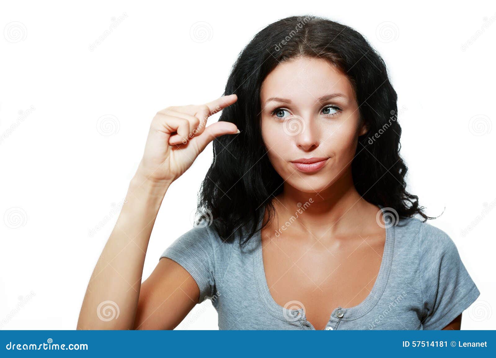 Girl showing small stock image. Image of hair, caucasian - 57514181