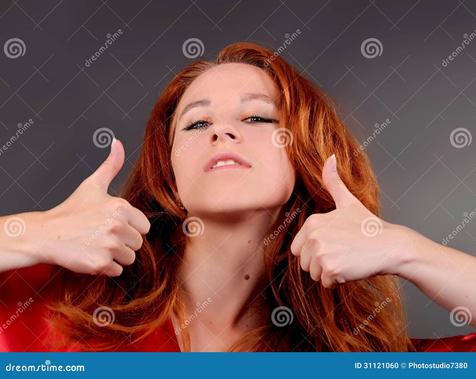 Girl Shows that All is Good Stock Photo - Image of girl, style: 31121060