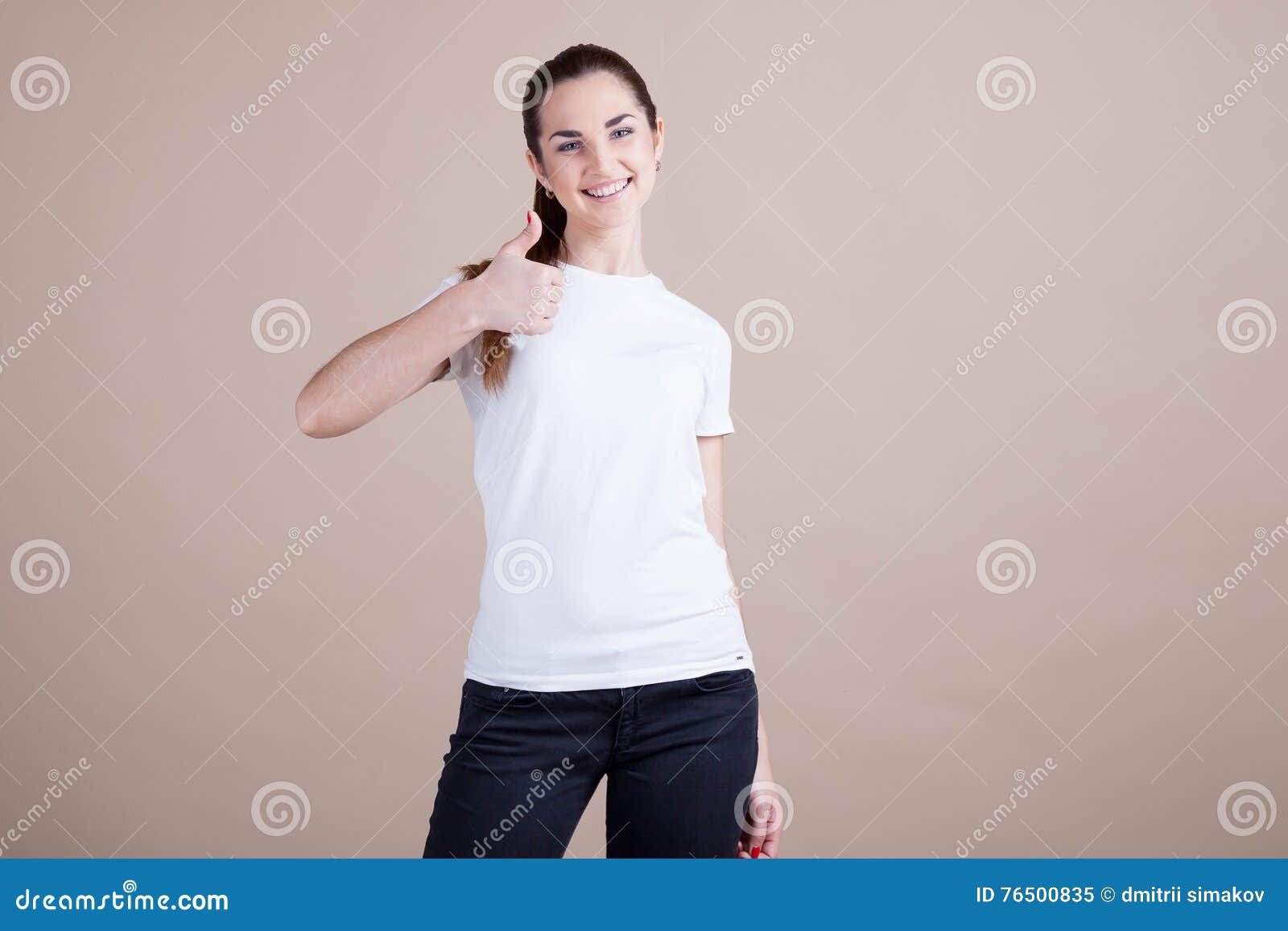 Girl shows good class stock image. Image of agreement - 76500835