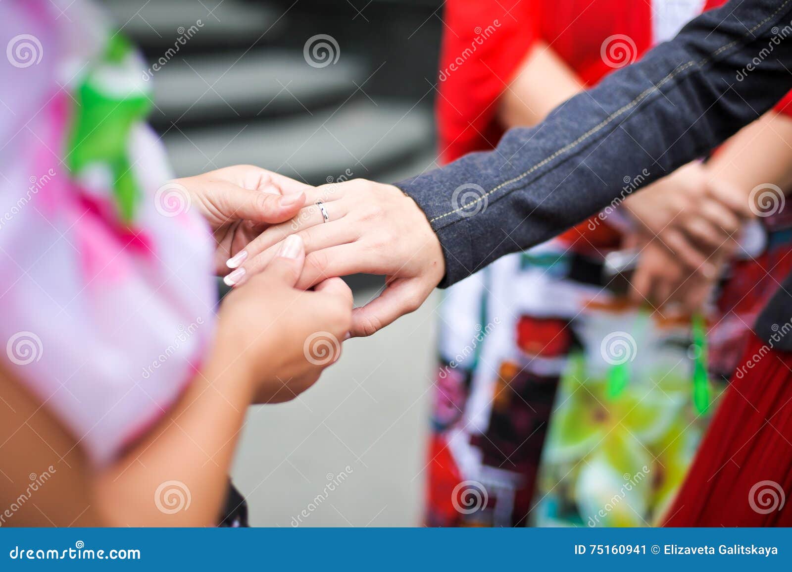 Girl Shows Her Wedding Ring Stock Image - Image of happy, length: 75160941