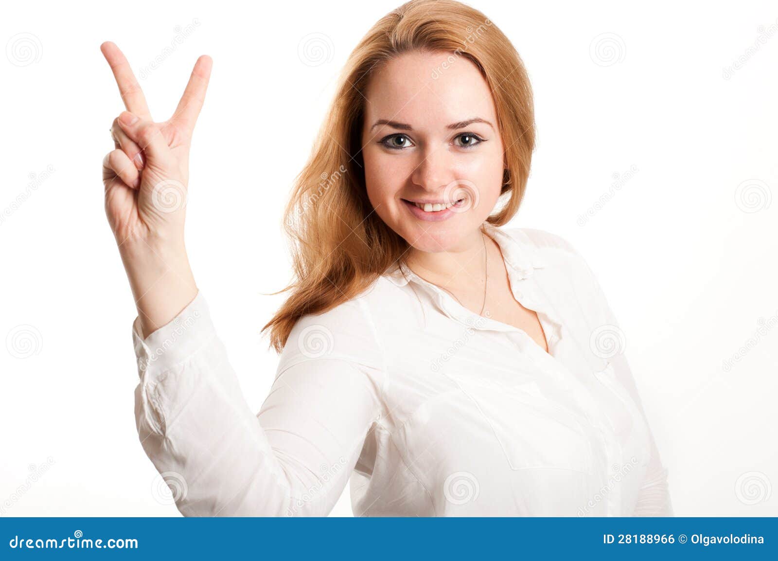 Girl Shows a Sign on the Fingers Stock Photo - Image of gesture, people ...