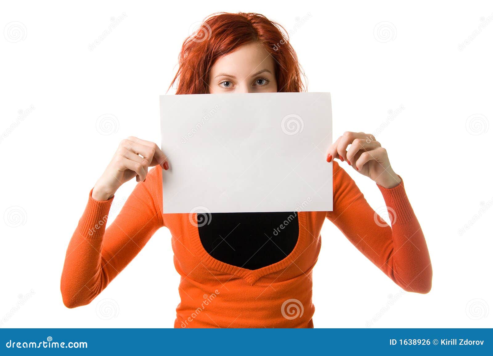 Girl with sign stock photo. Image of concepts, eyes, caucasian - 1638926