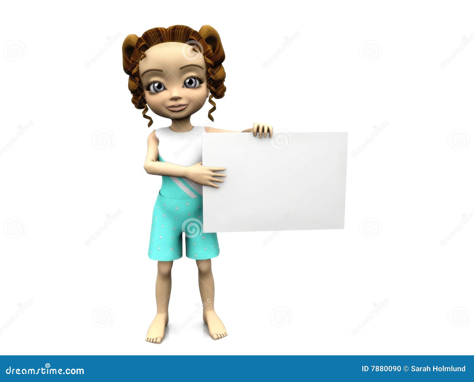 Girl with sign stock illustration. Illustration of message - 7880090