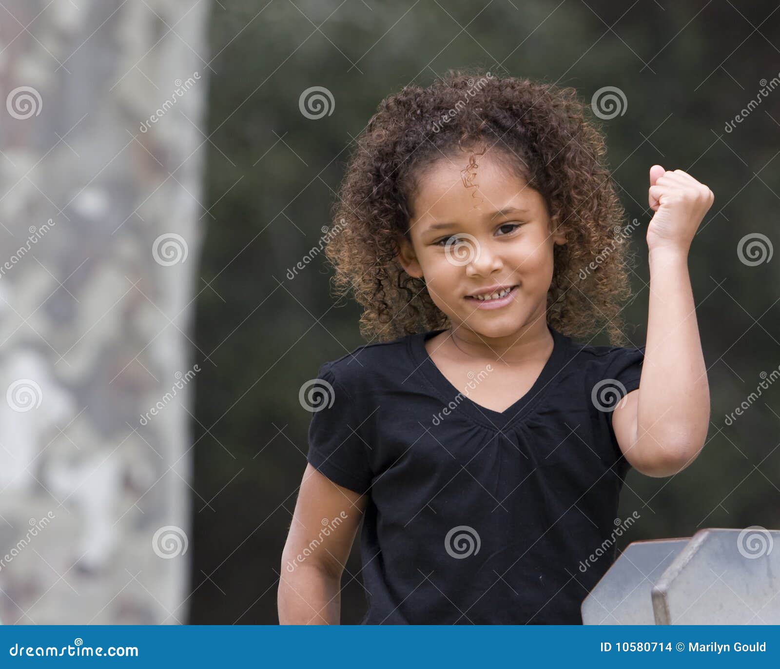 Girl signaling Success stock photo. Image of youth, young - 10580714