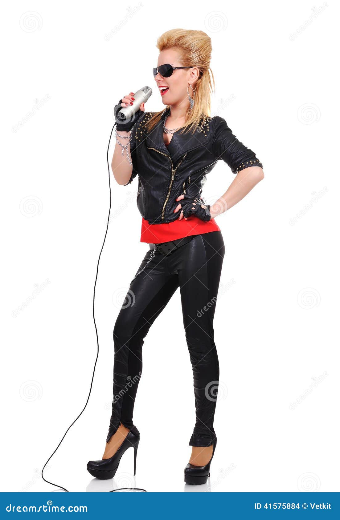 Girl singing stock photo. Image of music, portrait, party - 41575884