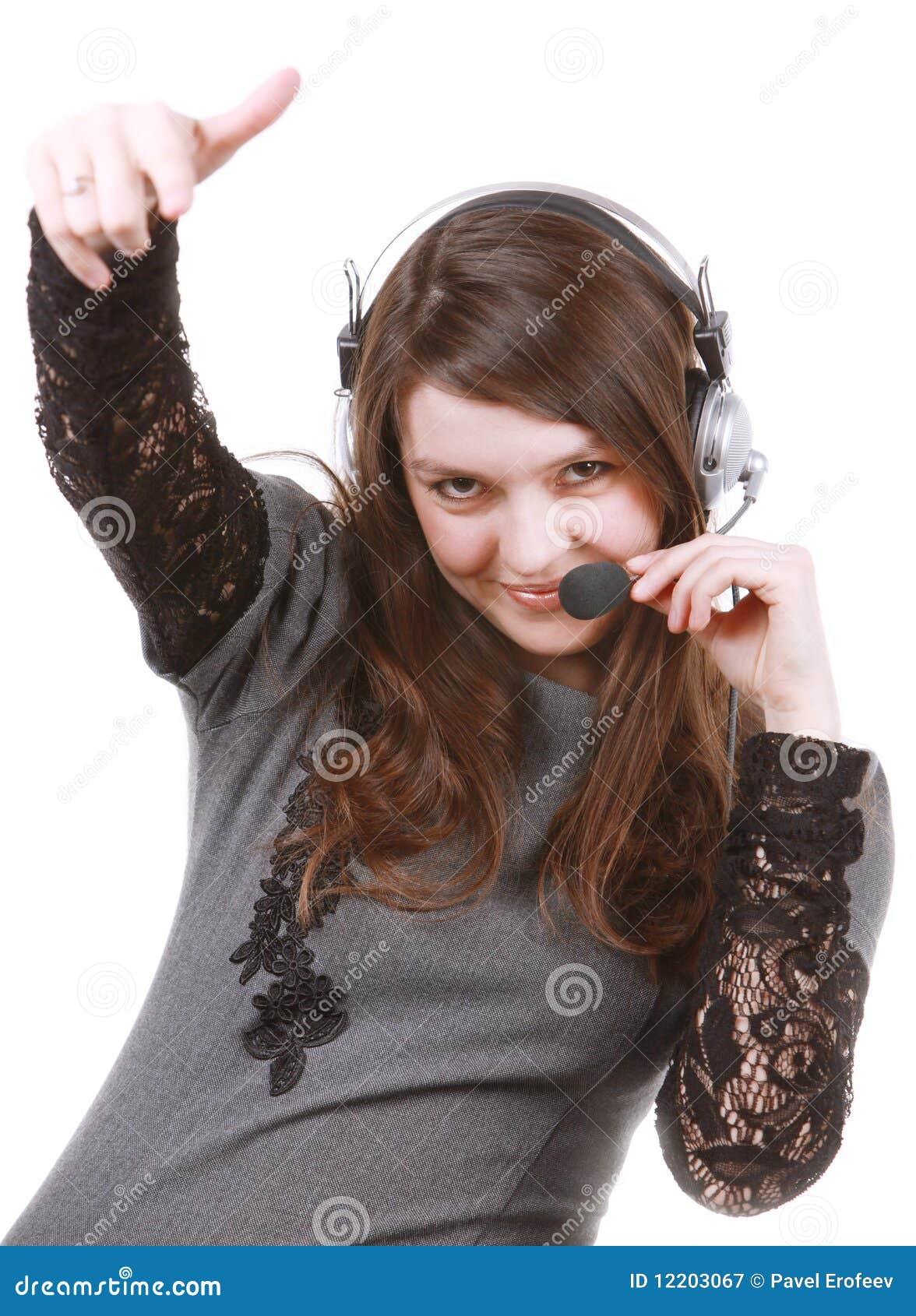 Girl singing a song stock image. Image of listening, adolescence - 12203067