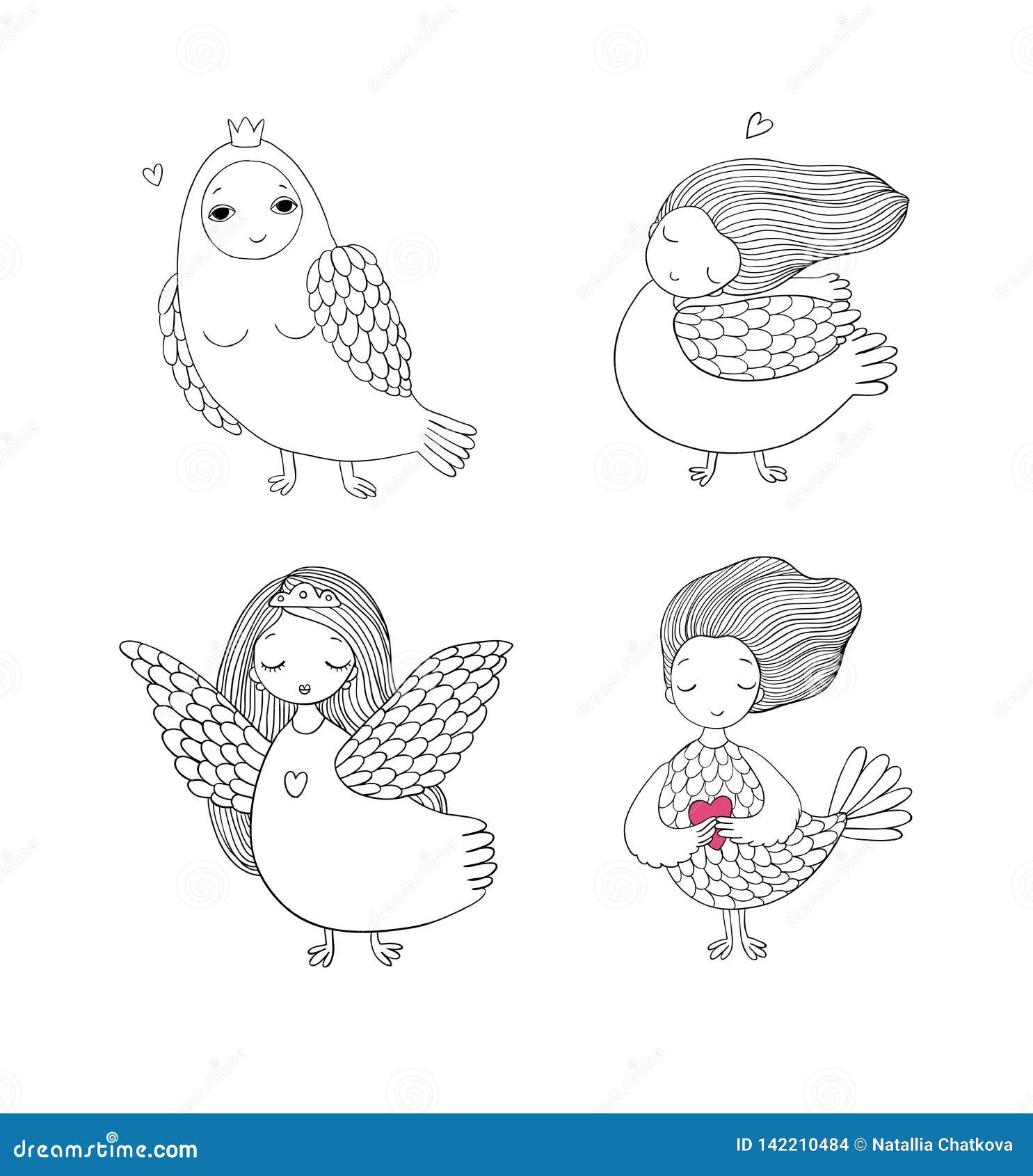 Girl Sirin. Mythological Bird. Russian Folklore. Vector Illustration ...